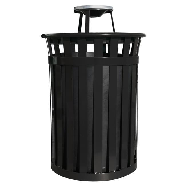 Witt Industries Oakley Basic Slatted Metal Waste Receptacle with Ash ...