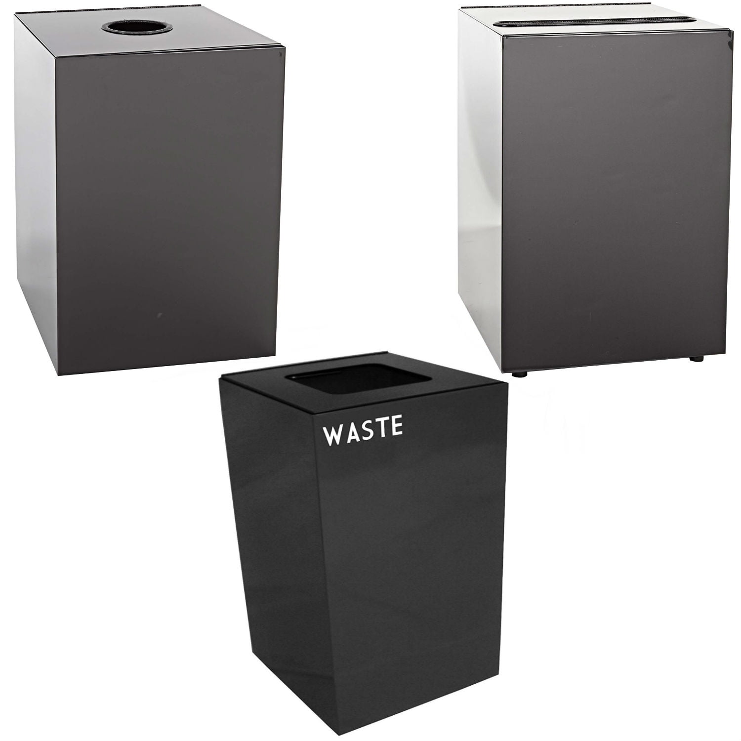 Witt Industries Steel 28-Gallon Geo Cube Recycling Container, Round ...
