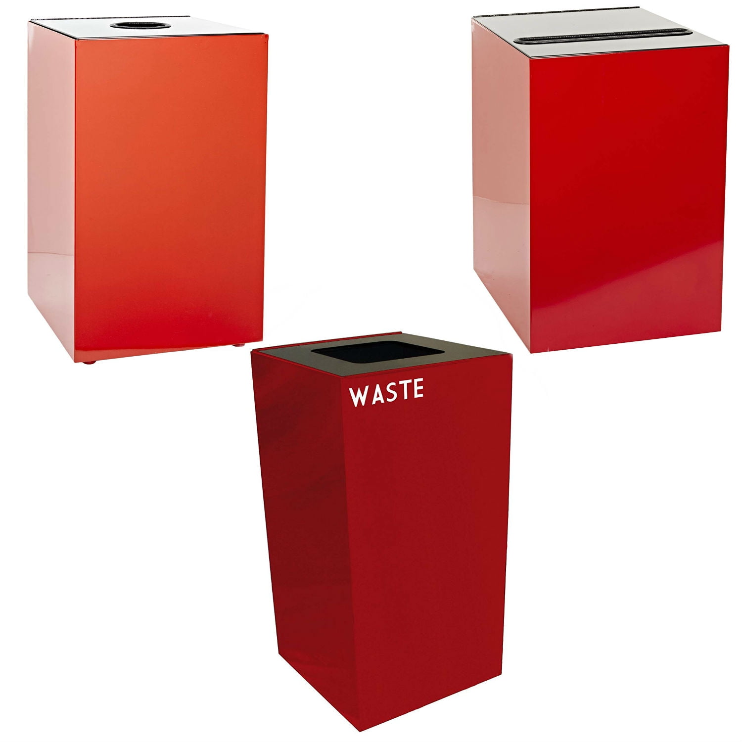 Witt Industries Steel 32-Gallon Geo Cube Recycling Container, Round ...