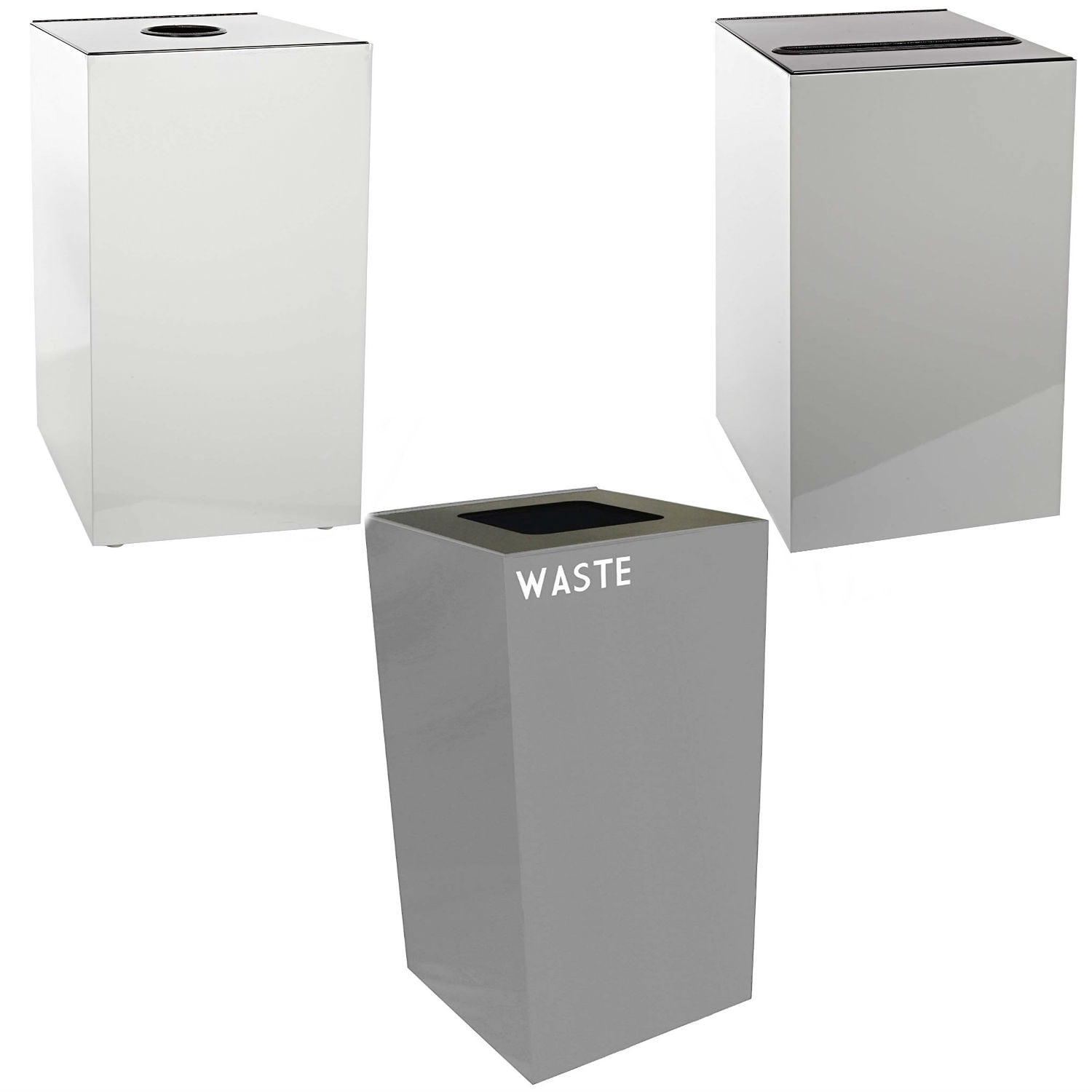 Witt Industries Steel 32-Gallon Geo Cube Recycling Container, Round ...