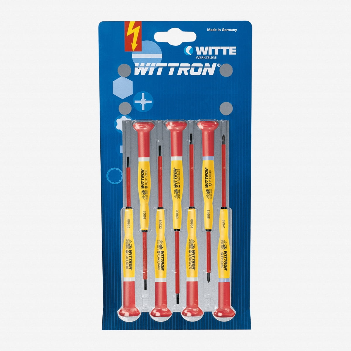 Witte 89377 7 Piece Wittron Insulated Slotted and Phillips Screwdriver ...