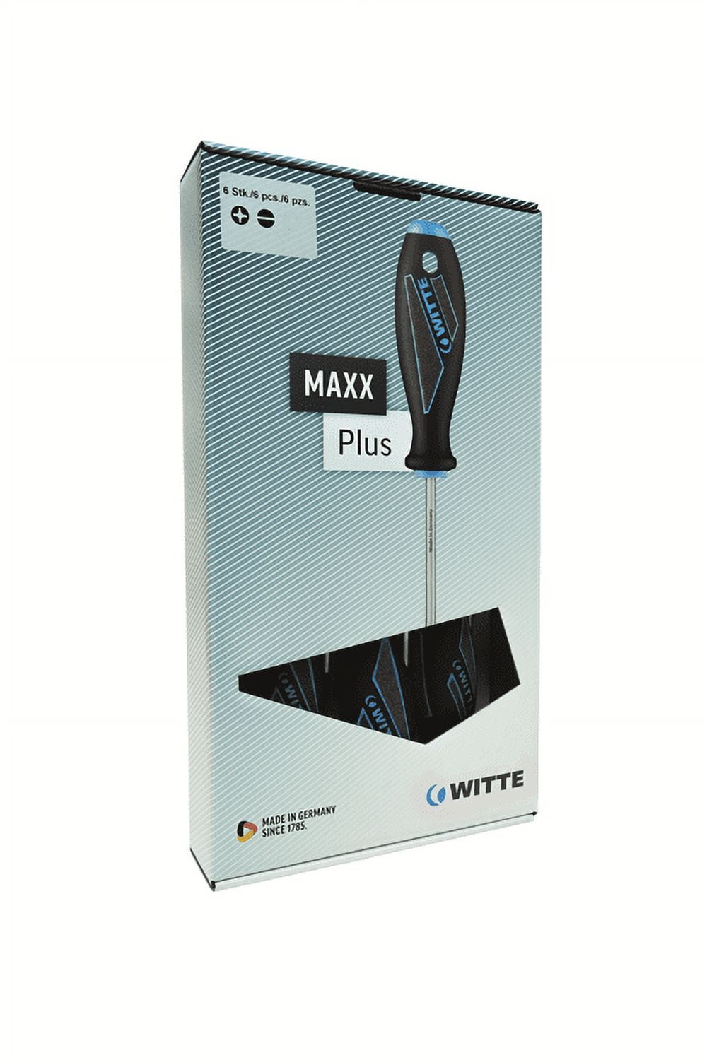 Witte Maxx Plus Slotted and Phillips Screwdriver Set, 6 Pieces, Large ...