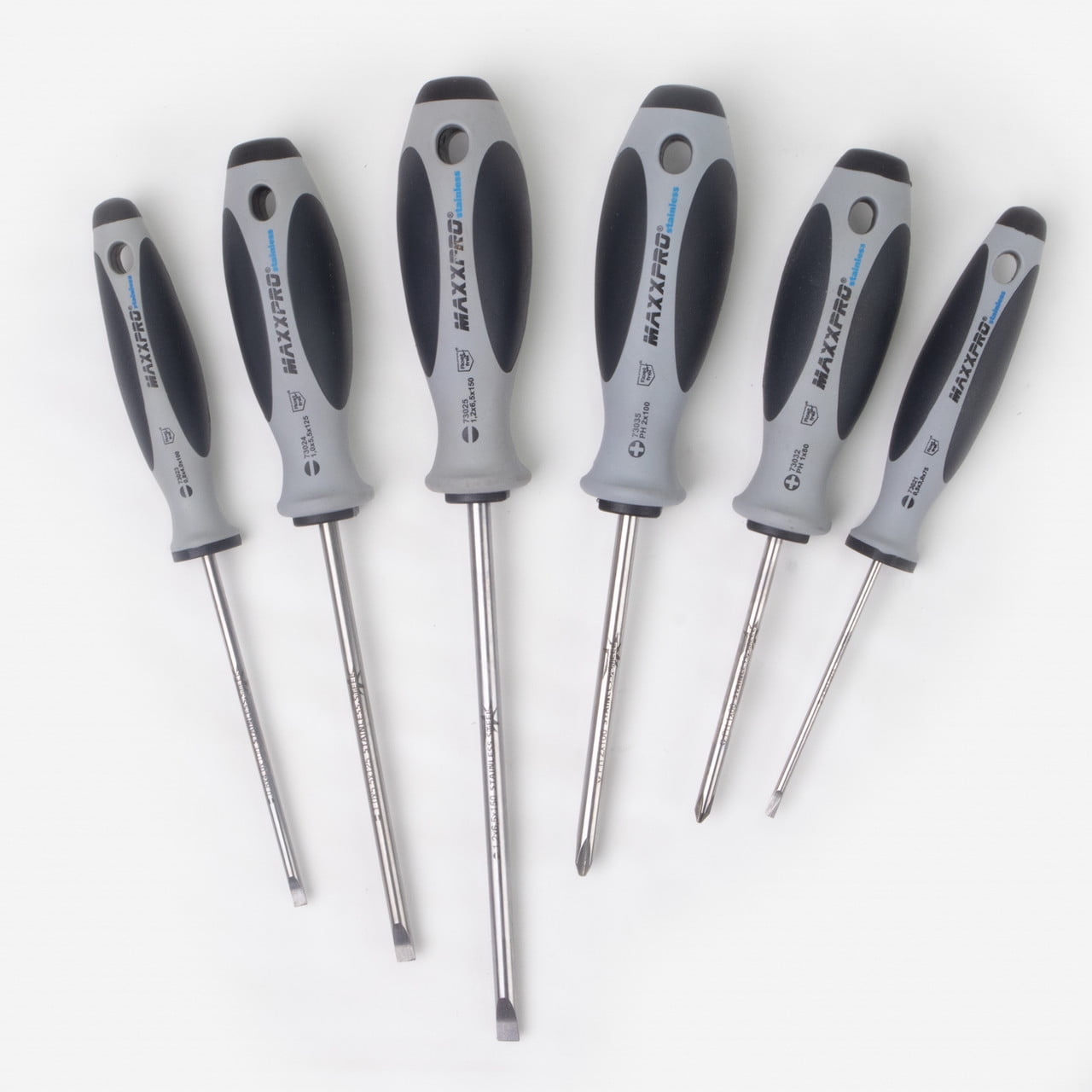 Witte MaxxPro Stainless Slotted and Phillips Screwdriver Set, 6 Pieces ...