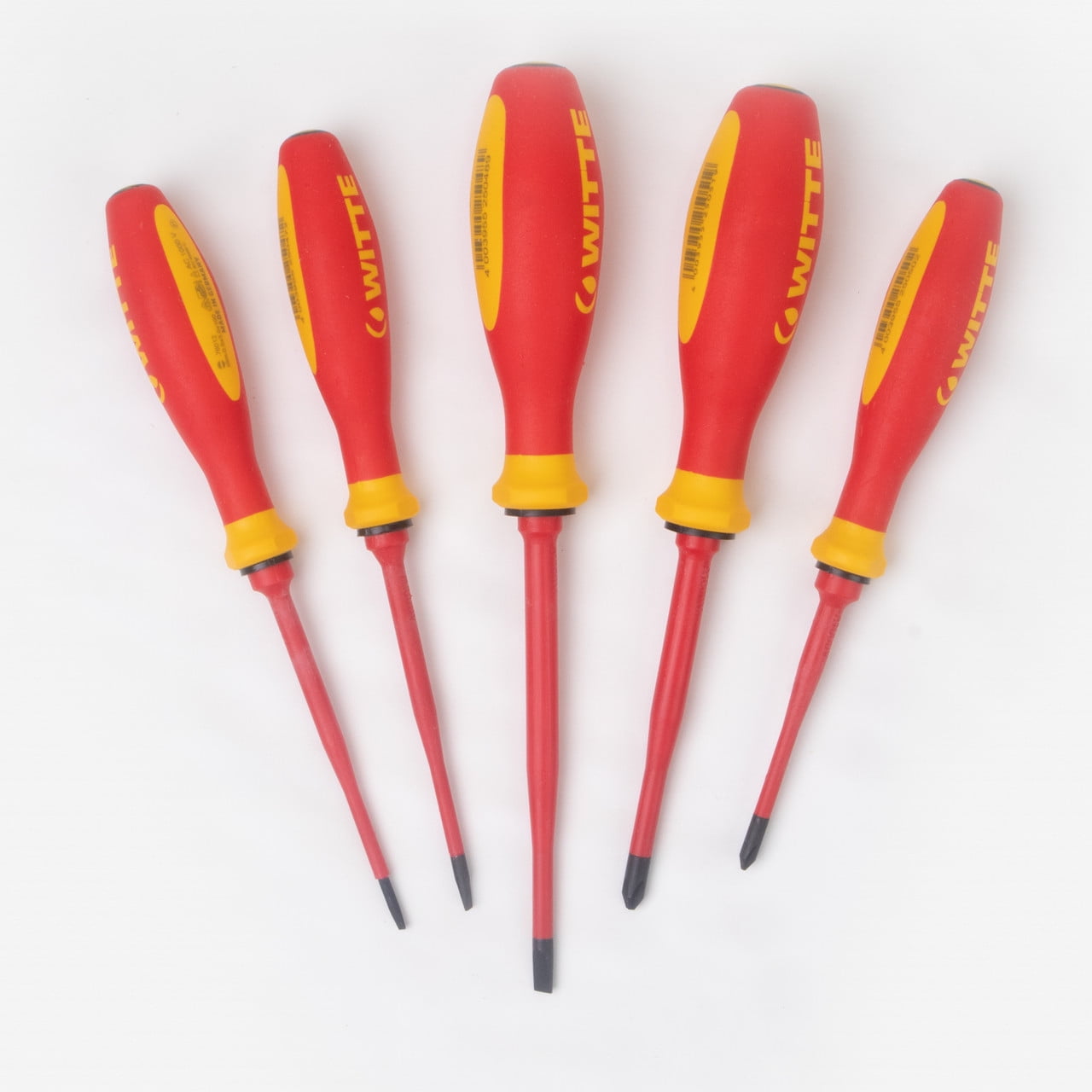 Witte Pro VDE Slim Slotted and Phillips Screwdriver Set, 5 Pieces ...