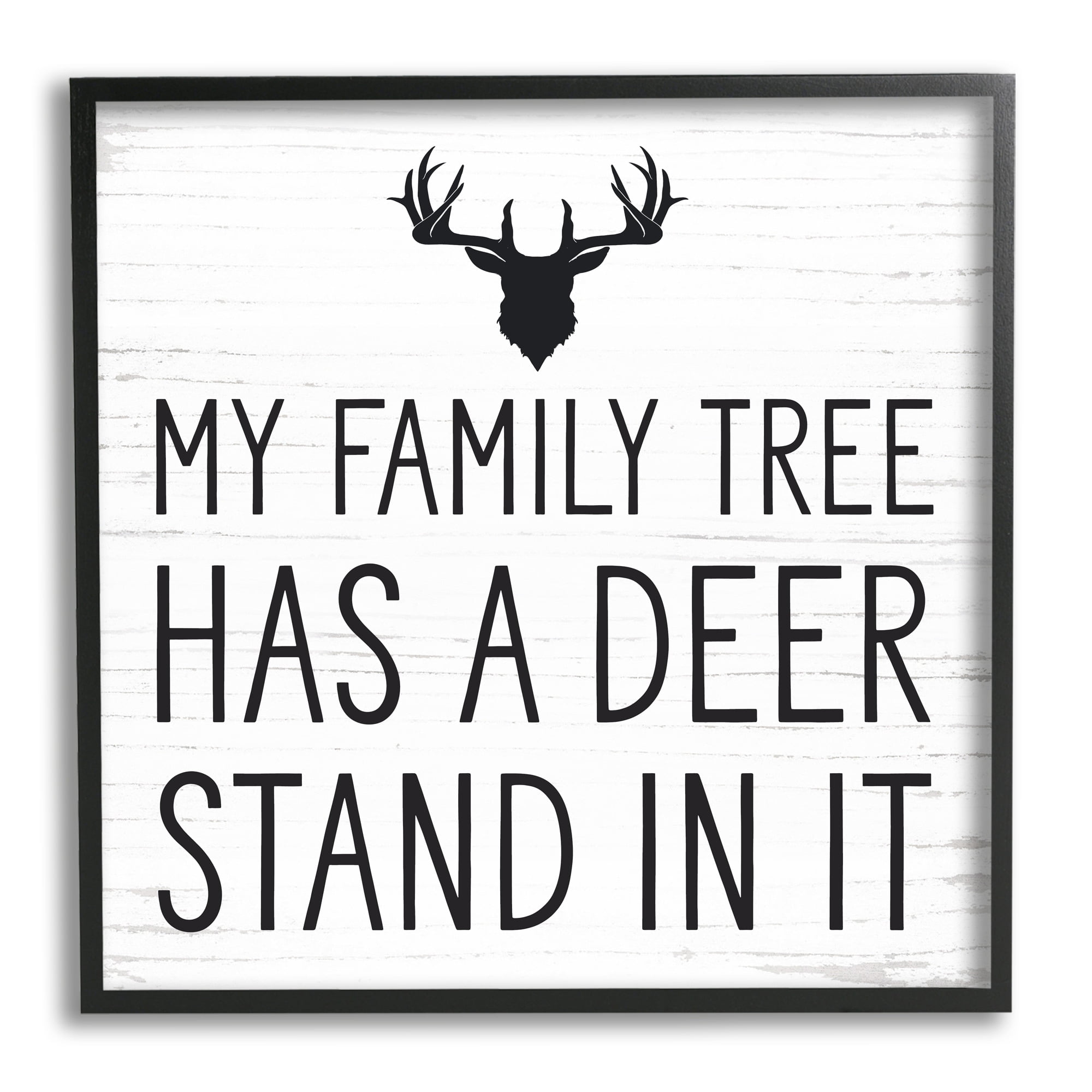 Witty Deer Quote Rustic Lodge Antlers Motif Holiday Graphic Art Framed ...