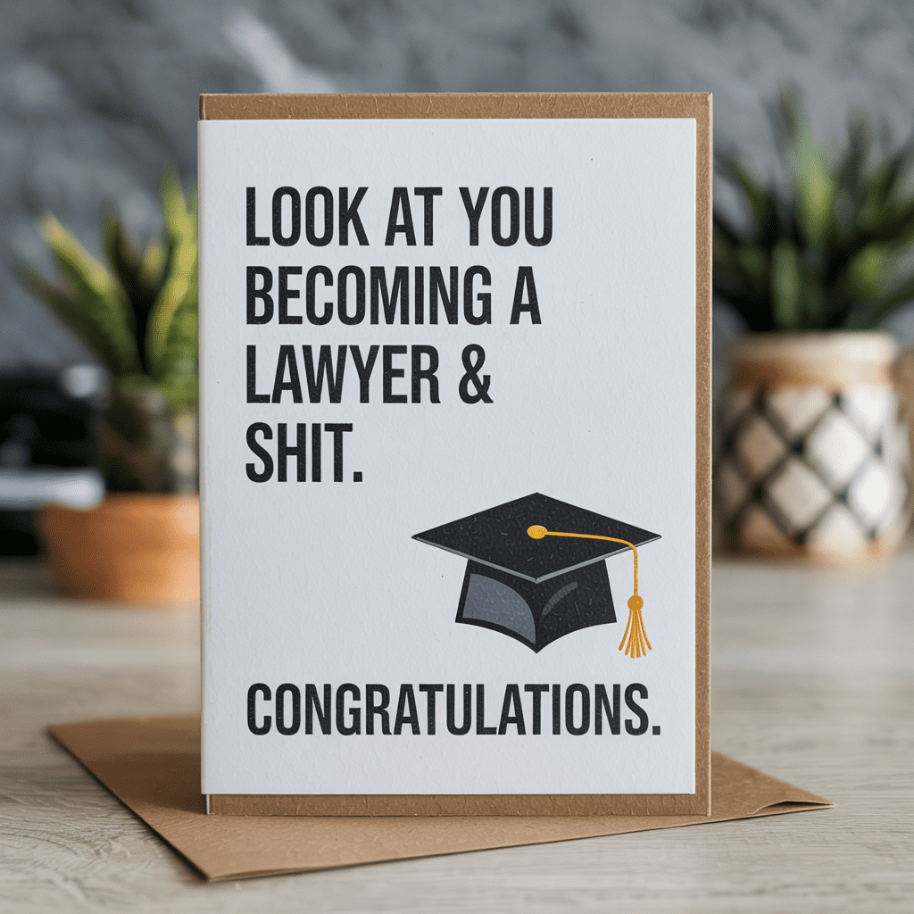 Witty Graduation Card - “Look At You Becoming a Lawyer” - Humorous ...