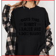 Witty Shaved Head Metaphysical Question Comedic Text Layout Unisex T ...