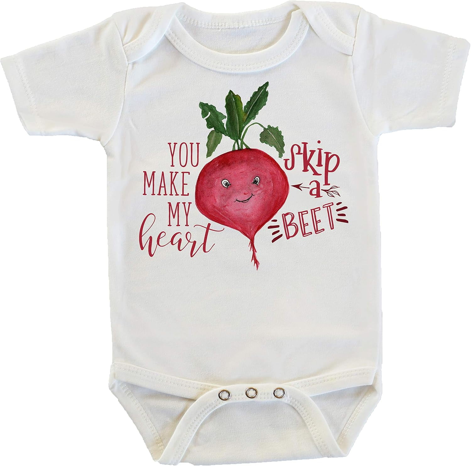 Witty and Bitty You Make My Heart Skip a BEET funny Onesie/Bodysuit ...