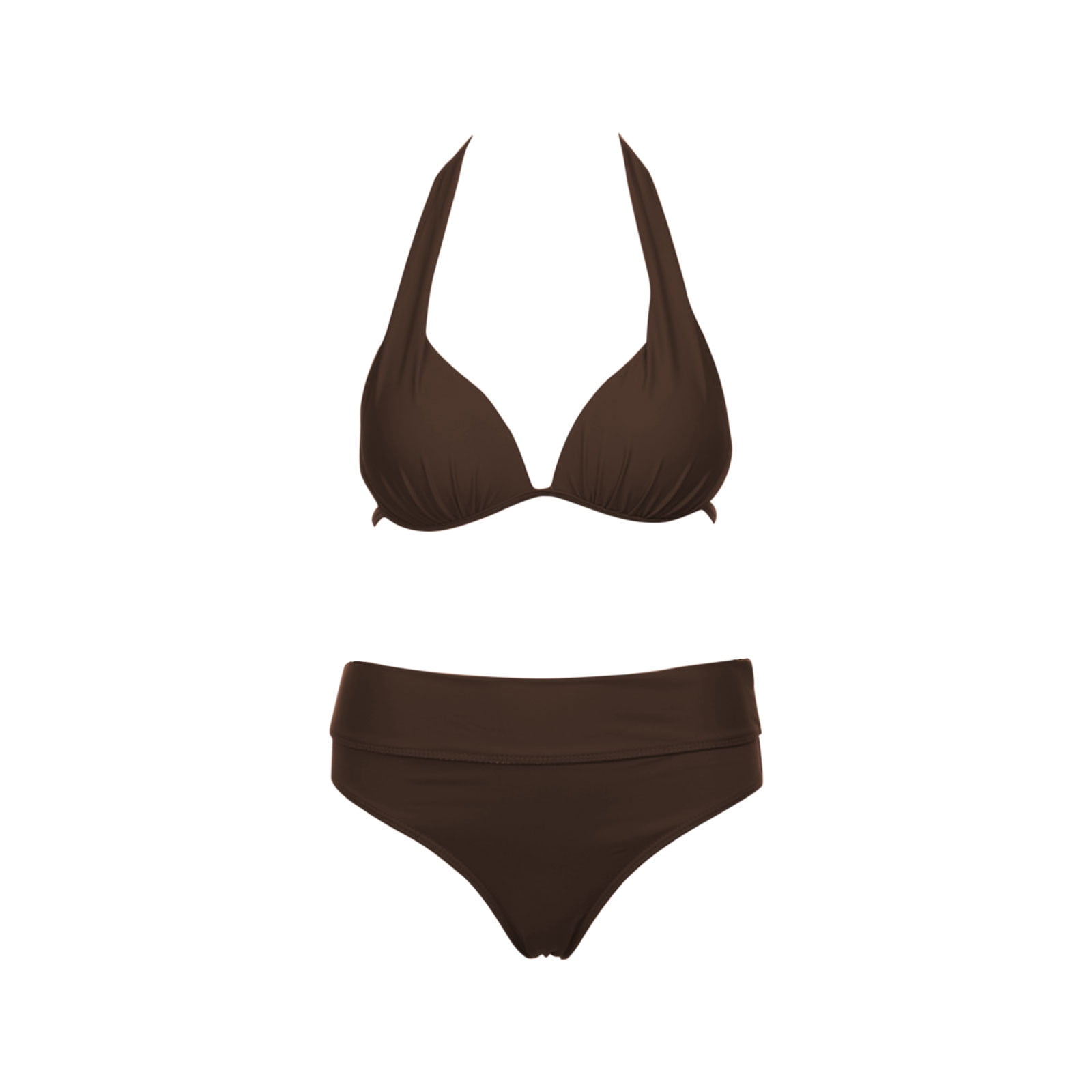 Wiueurtly Bikini Sets for Women Push Up Padded Bra Set Swimsuit ...