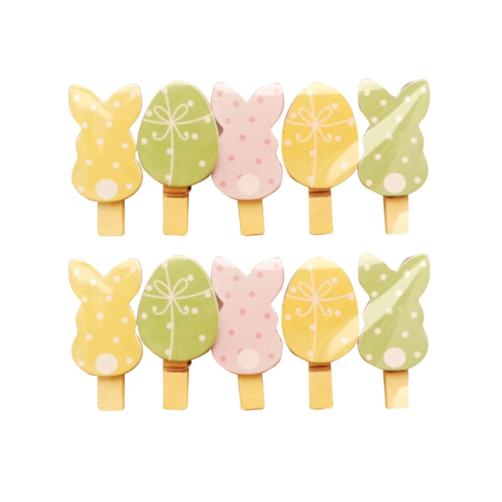 Wiueurtly Easter Rabbit Clip Hanging Photo Wall Kindergarten Flower ...