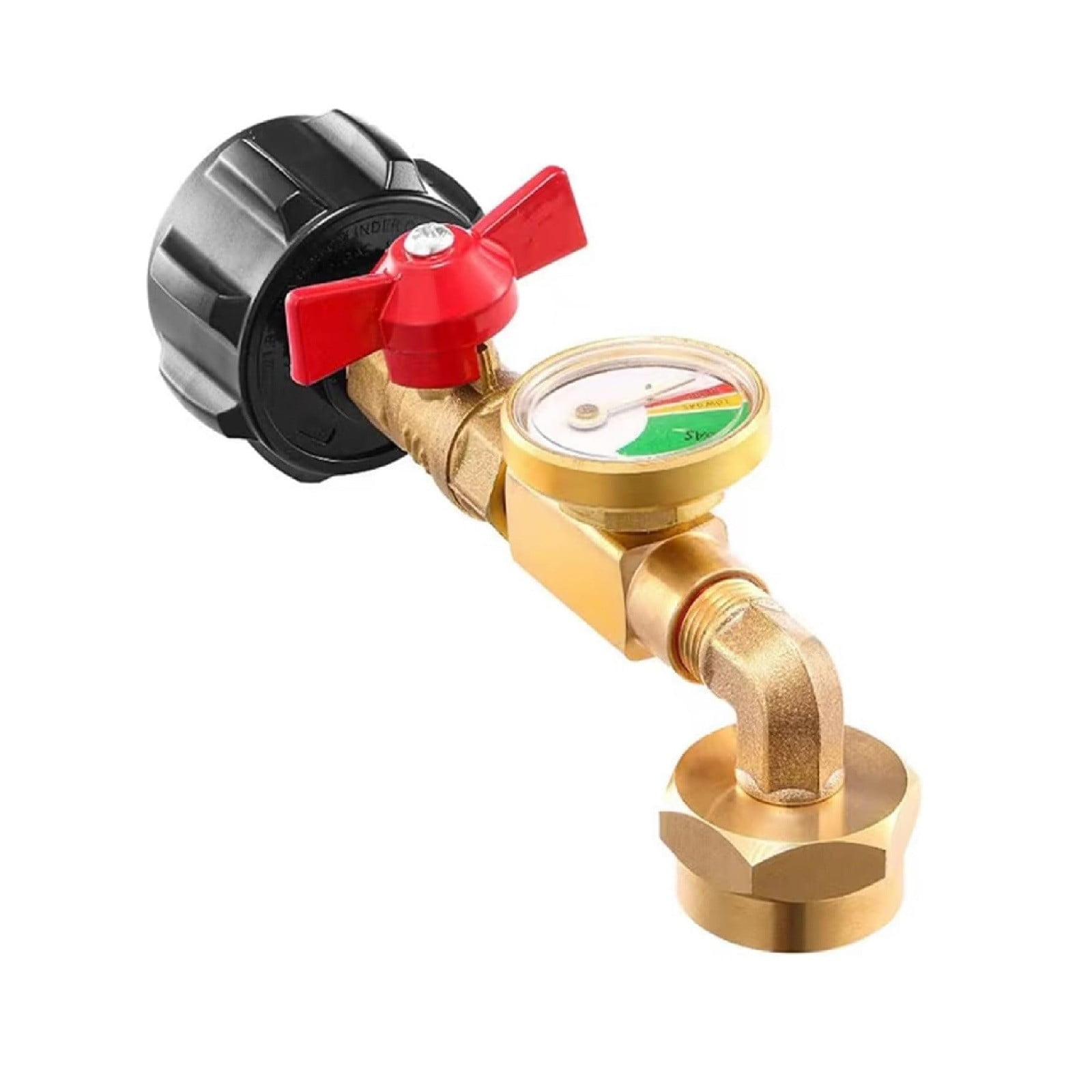 Wiueurtly QCC1 Propane Elbow Adapter With Propane Tank Gauge 90 Propane ...