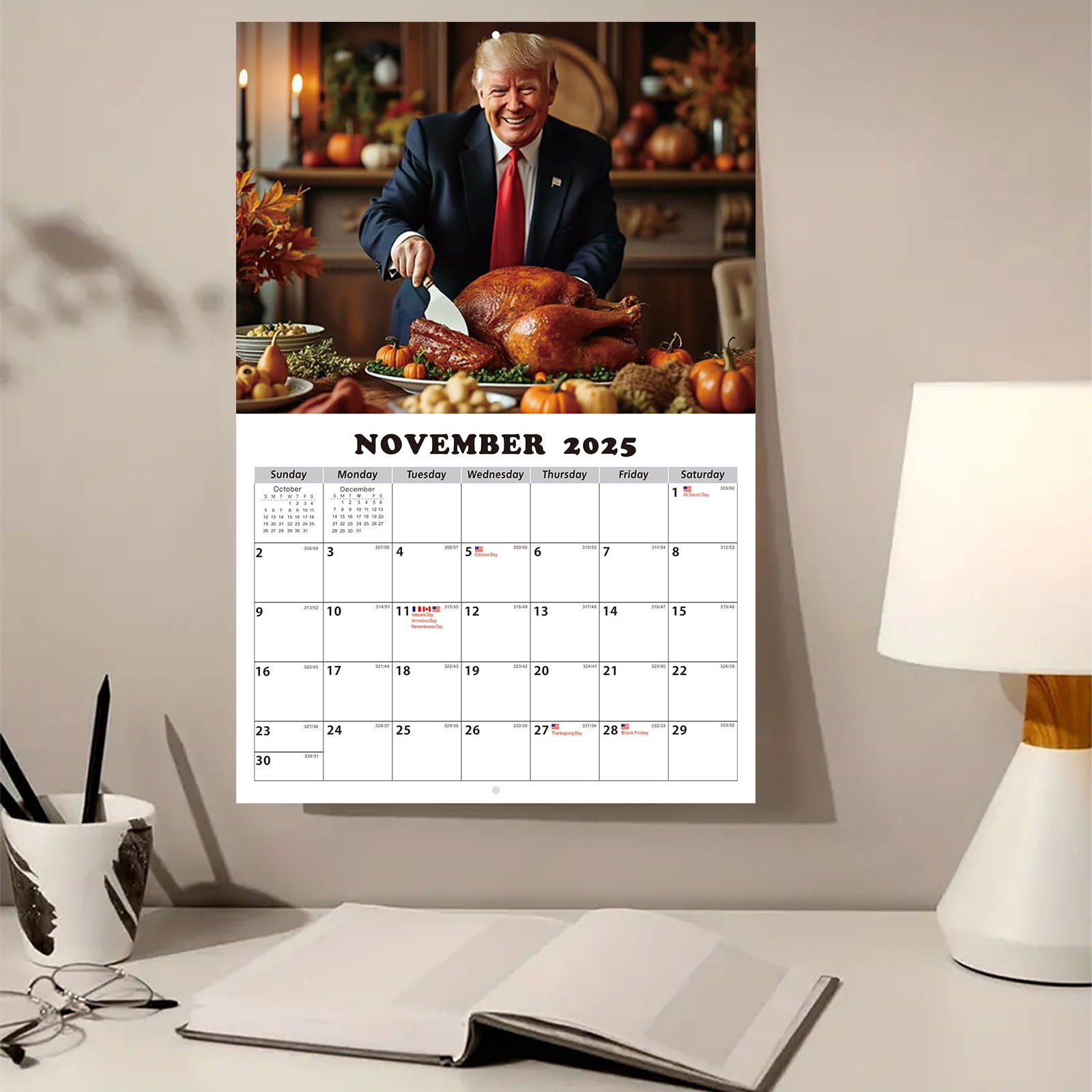 Wivi Trump 2025 Hanging Wall Calendar 7.87x11in Monthly Calendar for ...