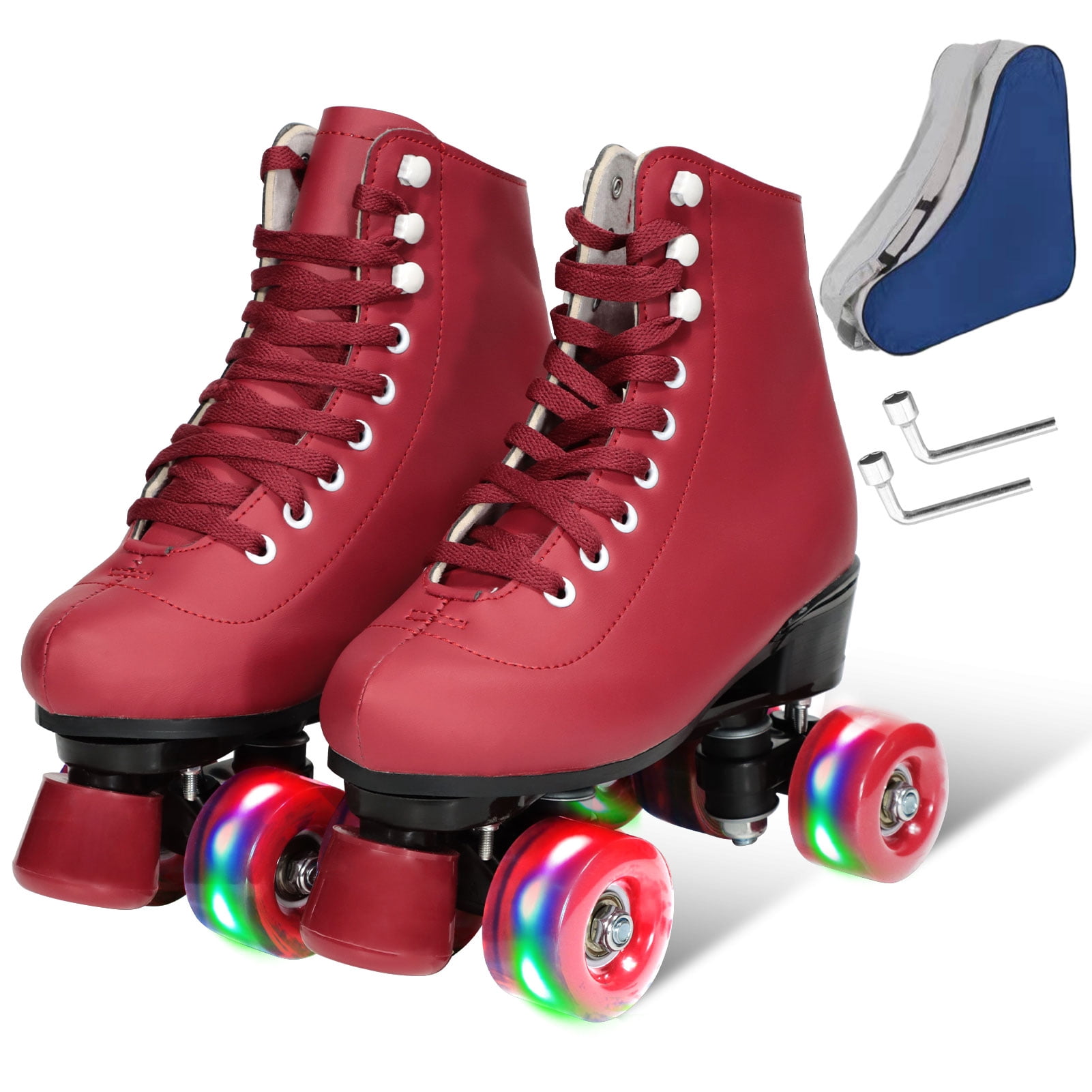 Wiwiy Roller Skates for Women and Men, Derby Roller Skates for Outdoor ...