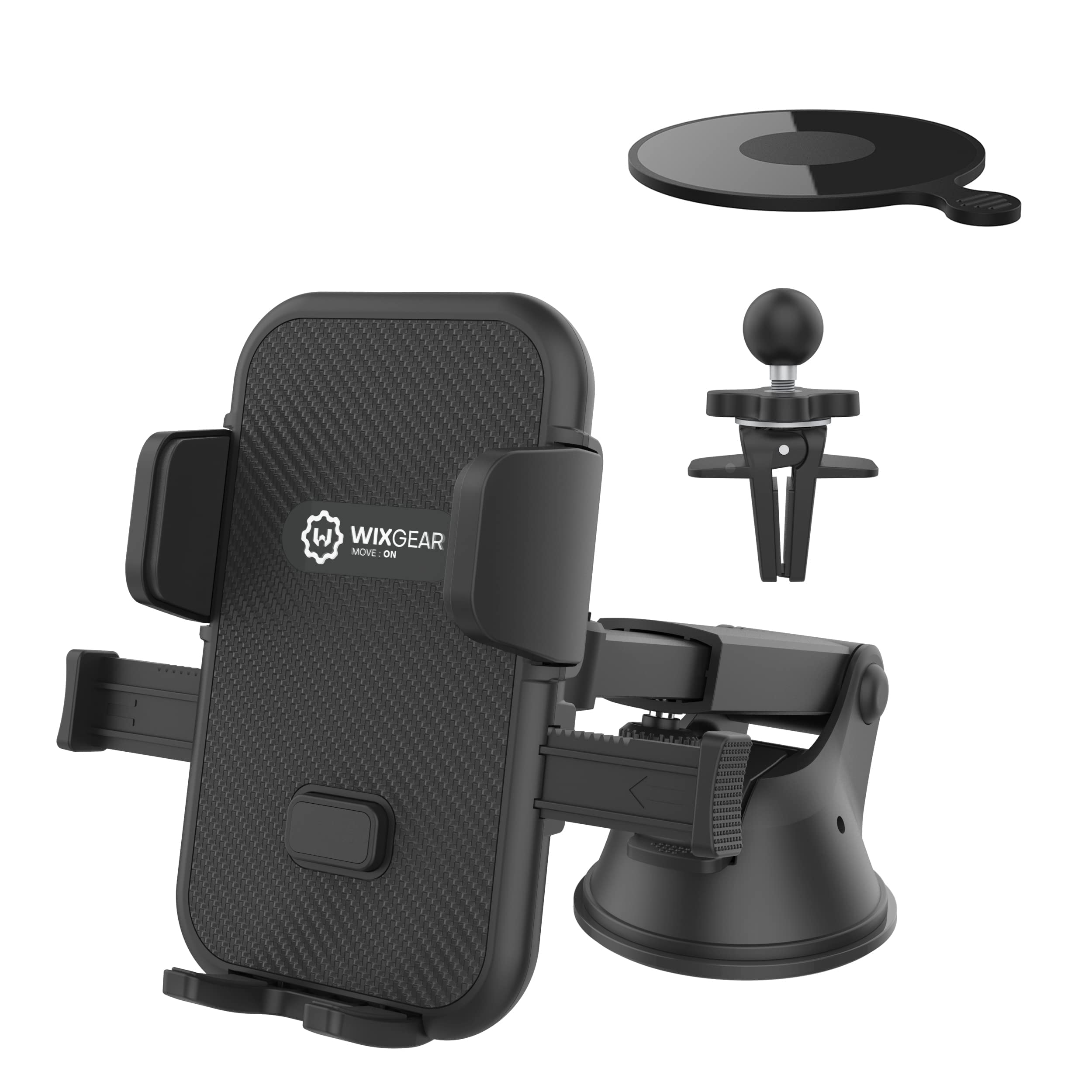 WixGear Universal Phone Holder IFF17 for Car, Windshield Mount and ...