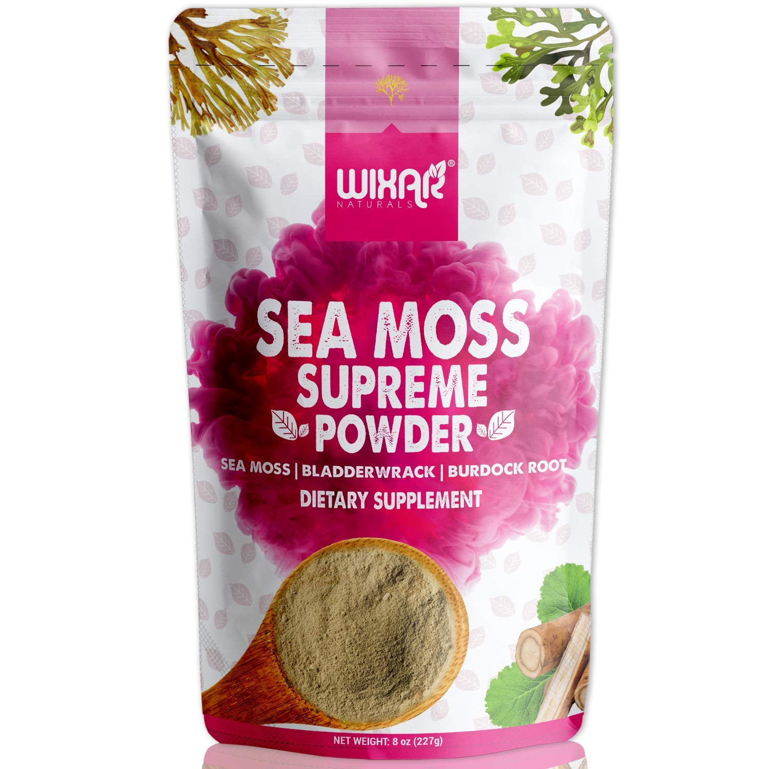 Wixar Wildcrafted Sea Moss Powder â€“ (8 Ounces) â€“ Natural Irish Sea ...