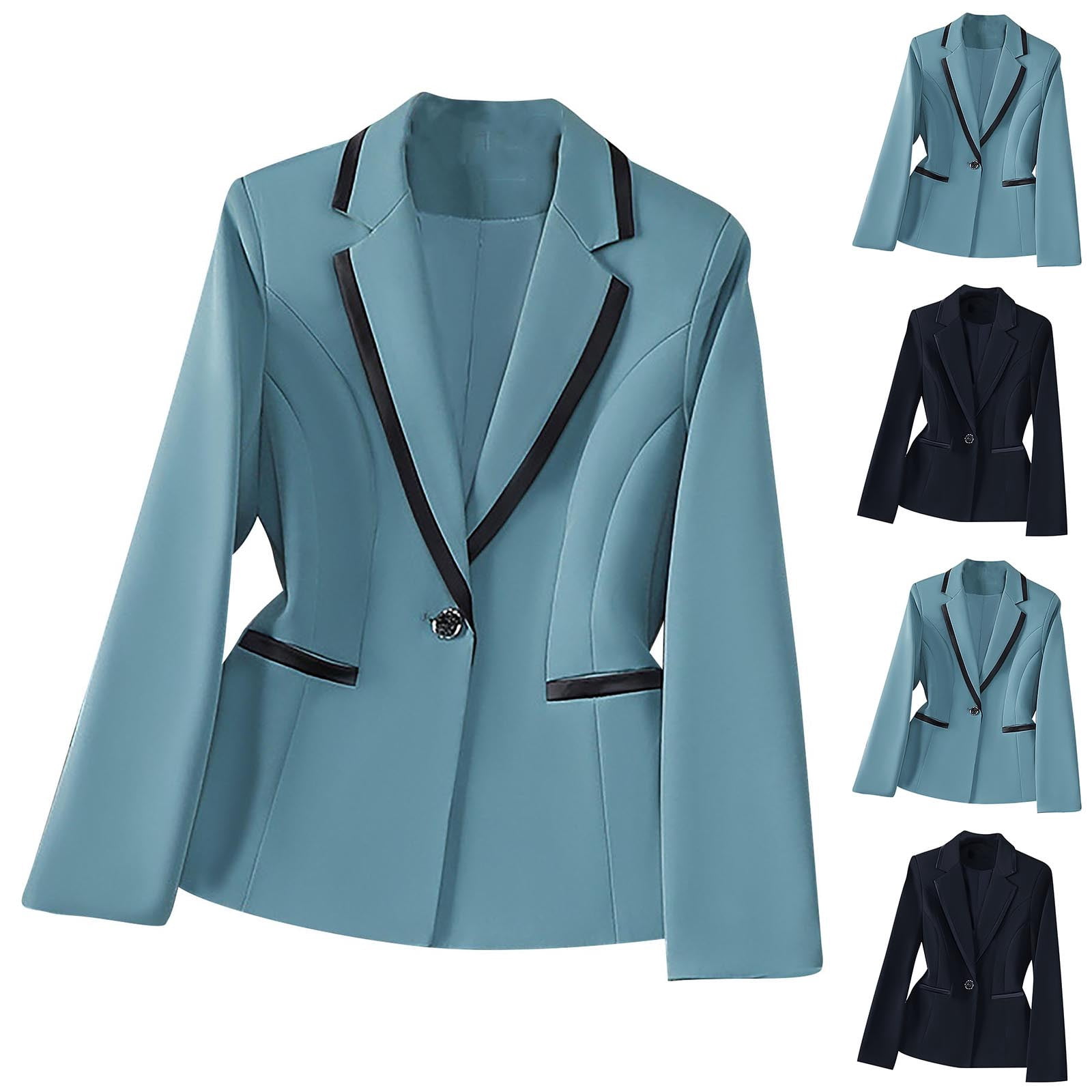 Wiyuqeen Blazers for Women Business Casual Notch Collar Color Block ...