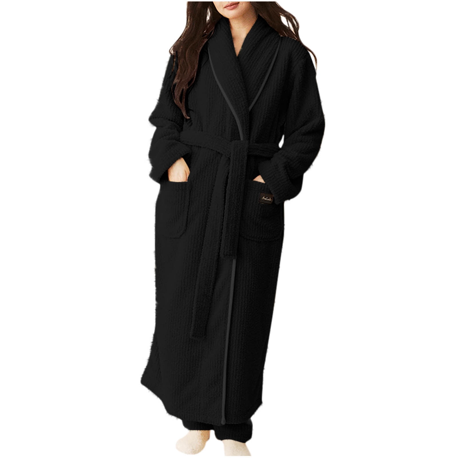 Wiyuqeen Fluffy Robes for Women Cute Solid Plain Long Sleeve Shawl ...