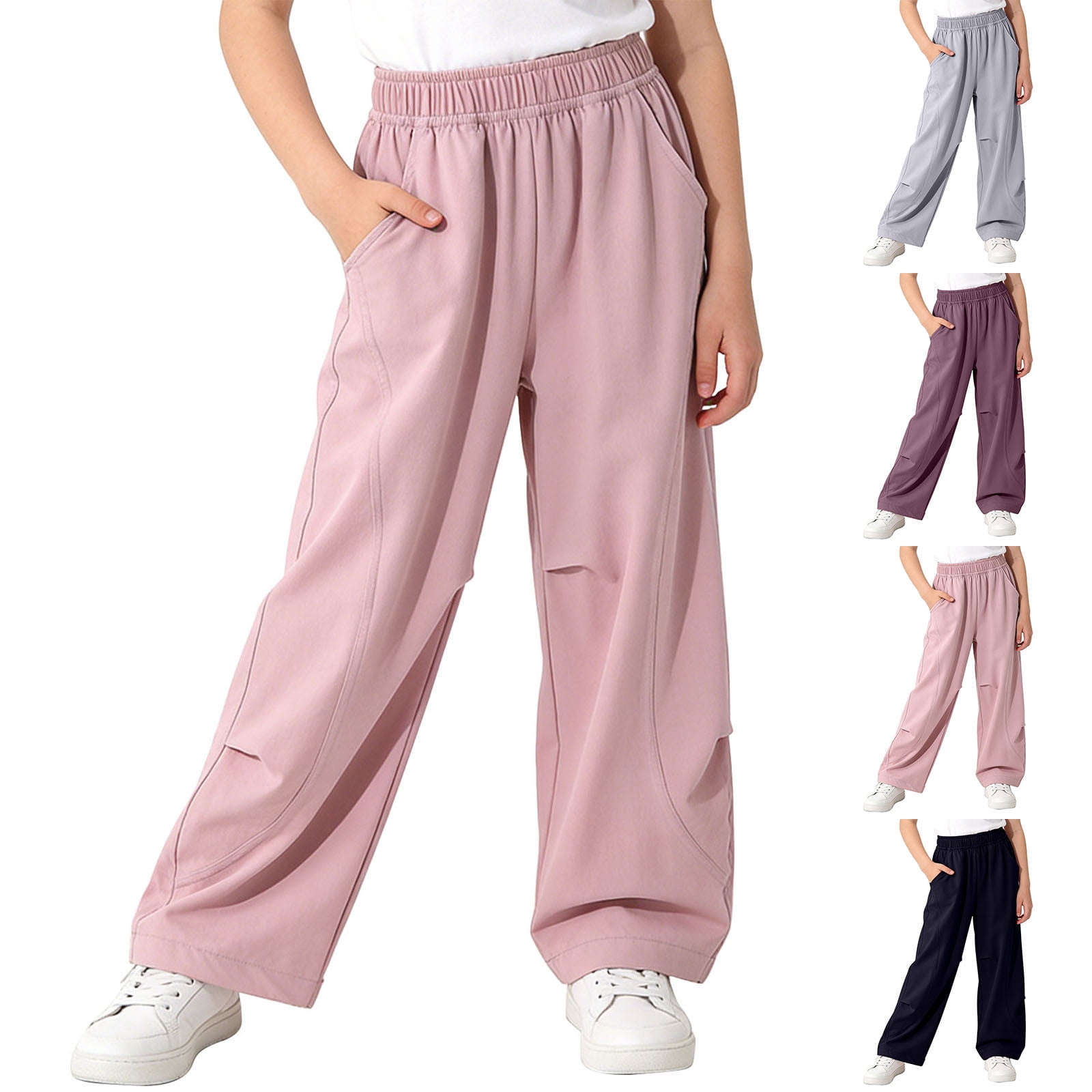 Wiyuqeen Lightweight Cargo Pants for Girls Kids 4-14Y UV Protection ...