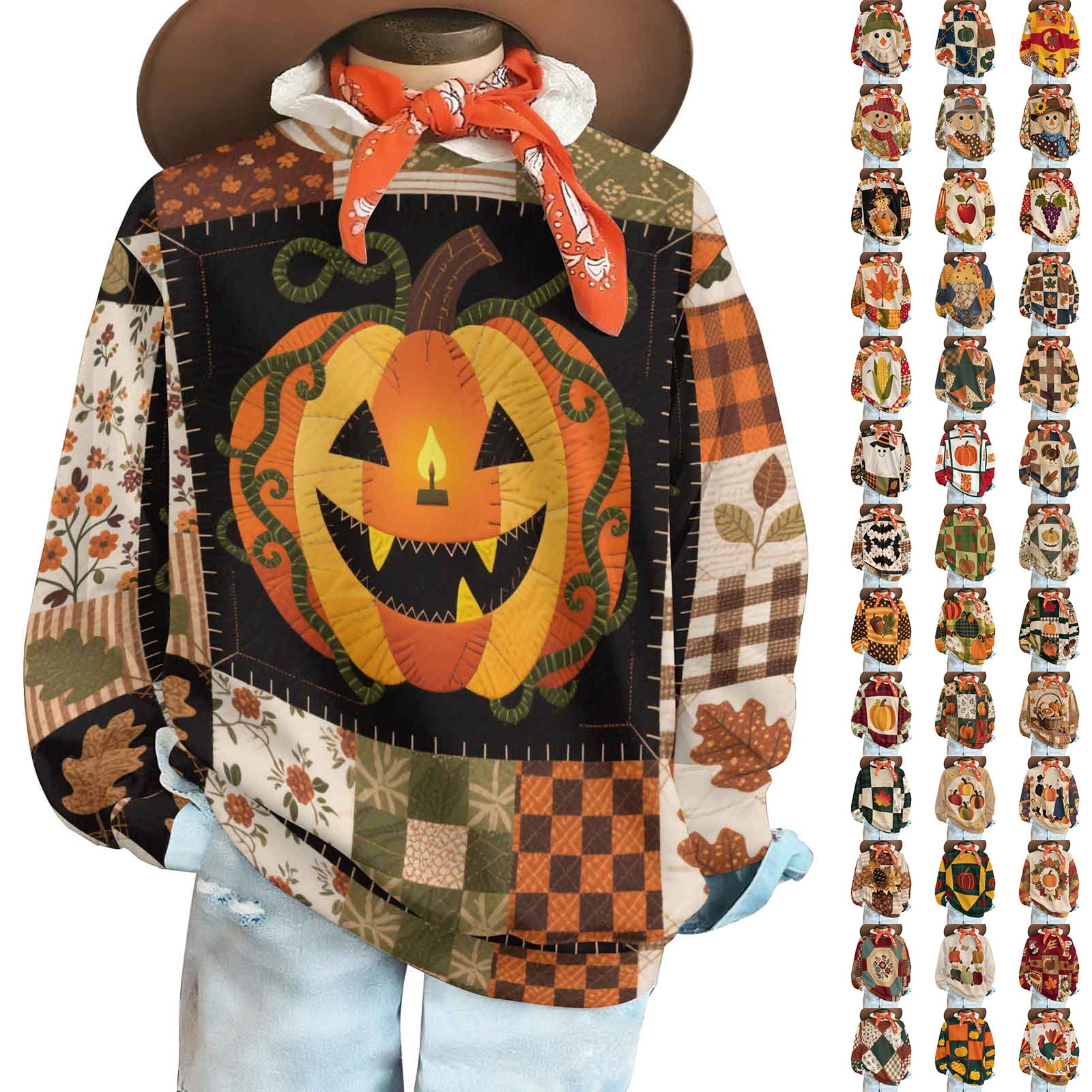 Wiyuqeen Turkey Ugly Thanksgiving Sweatshirts Mens Womens Crew Neck ...
