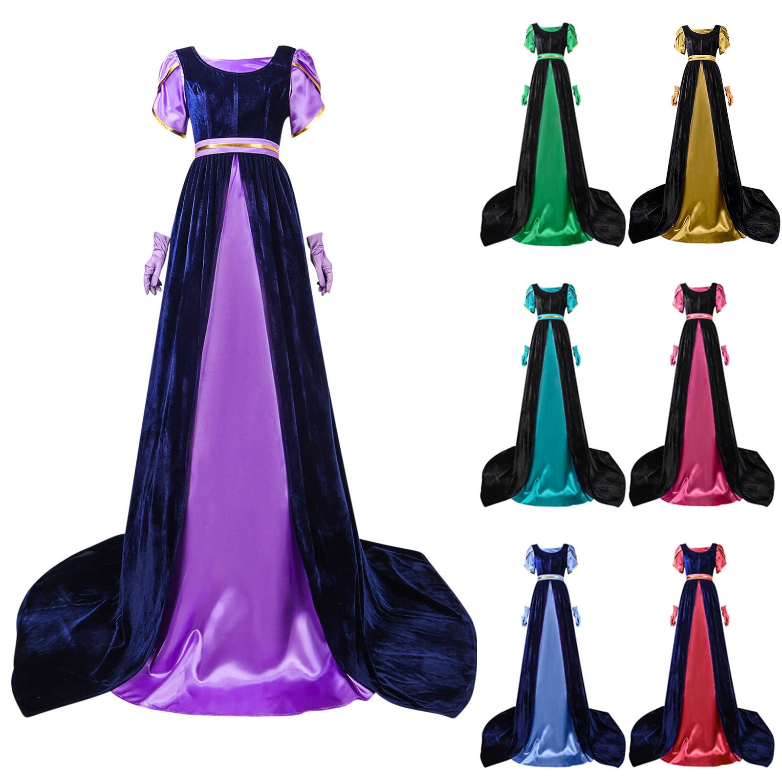 Wiyuqeen Victorian Tea Party Dress with Gloves Elegant Empire Waist ...