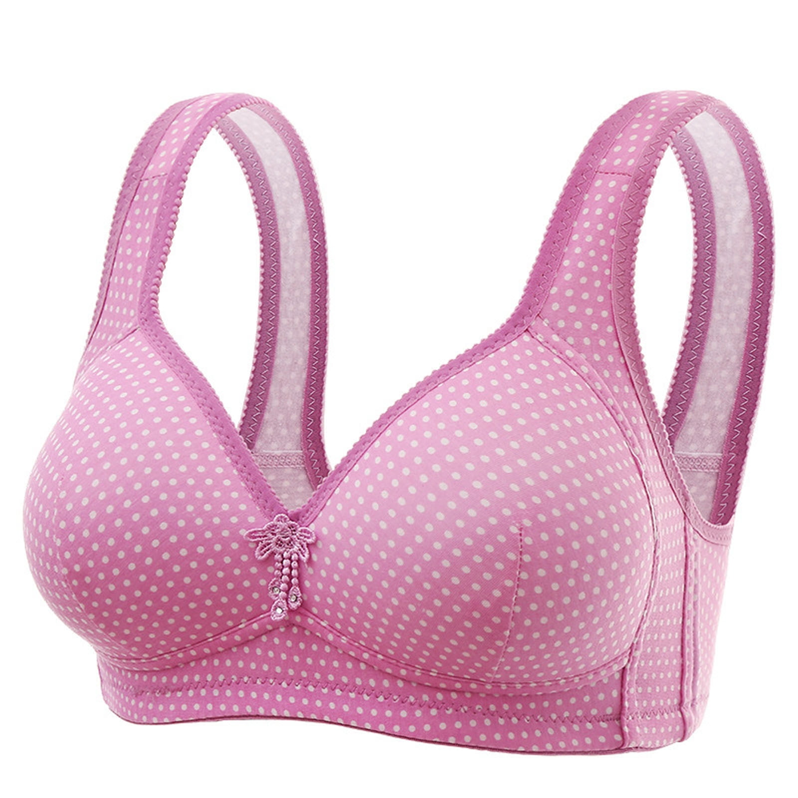 Wiyuqeen Women's Bras No Wire Push Up T-shirt Bras Cotton Padded ...