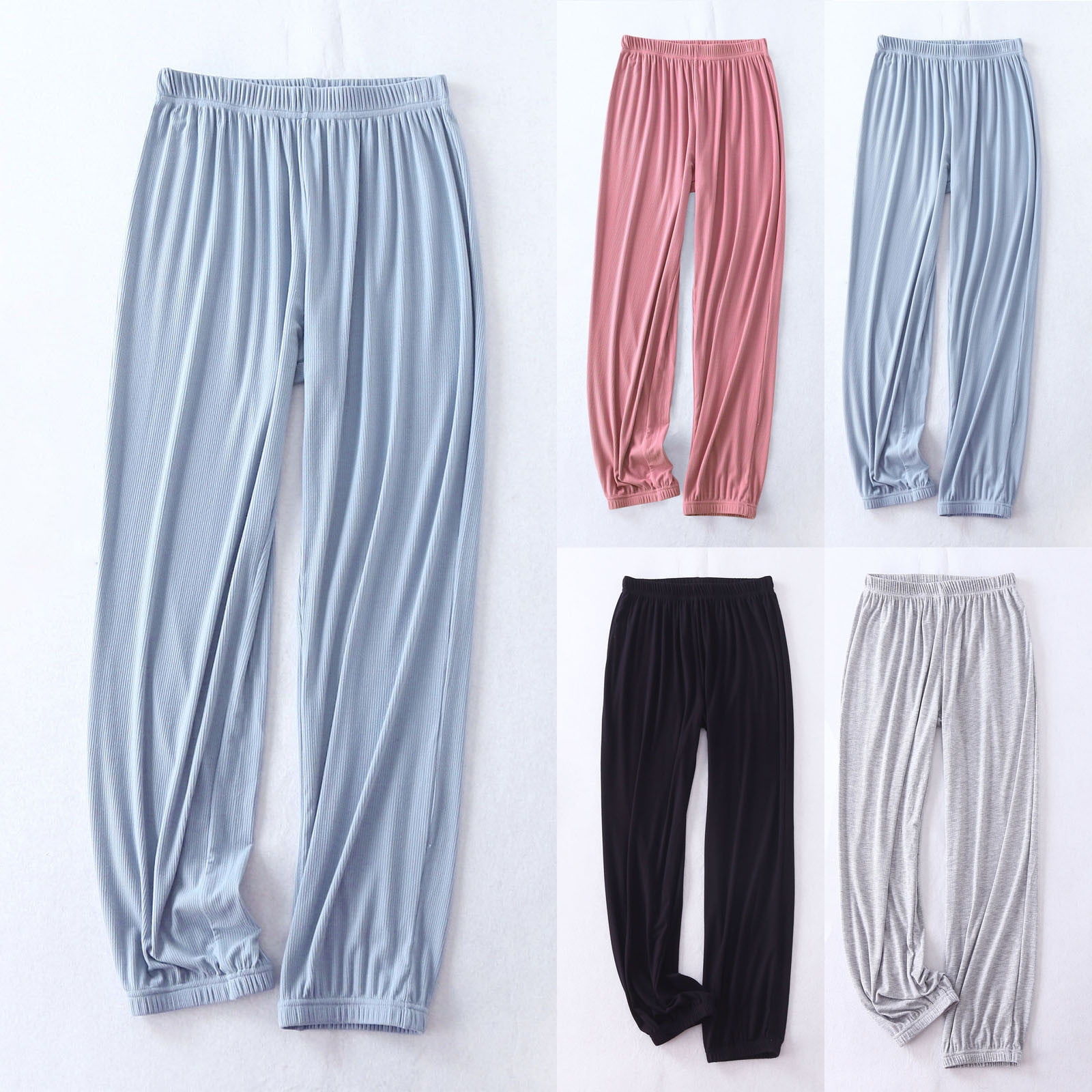 Wiyuqeen Womens Plus Size Pajama Pants Loose Elastic High Waist PJ ...