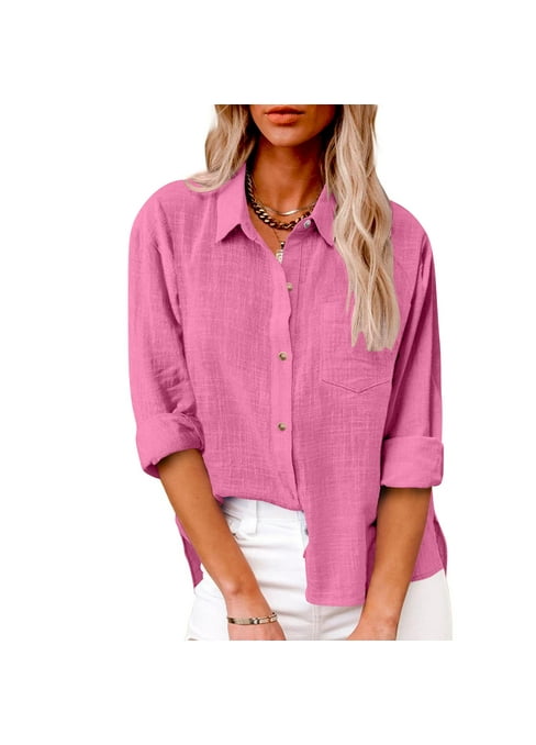 Npasoilc Summer Tops for Women 2024 Cotton And Linen Short Sleeve V Neck Breathable Embroidery ...