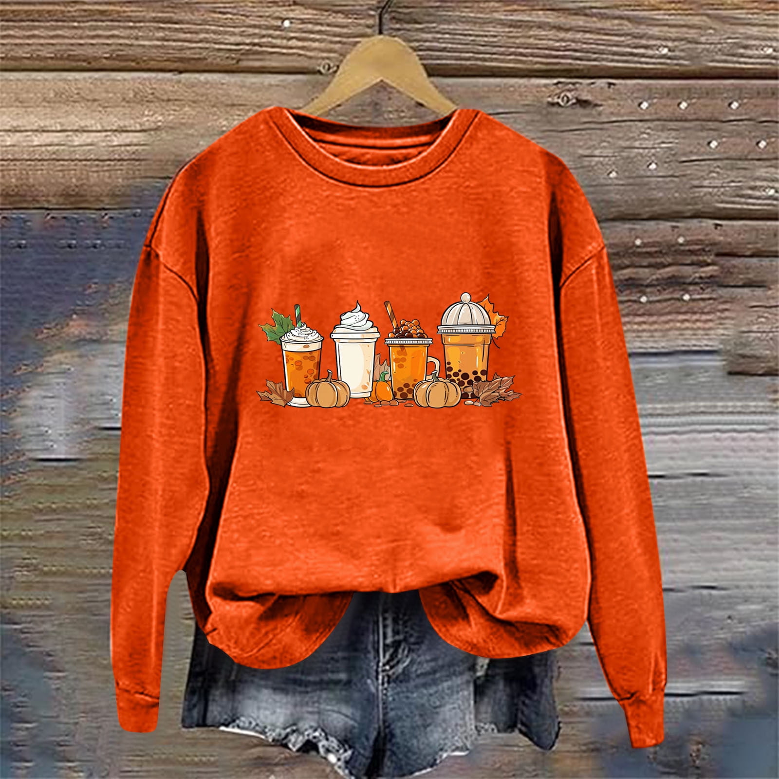 Wiyuqeen Womens Thanksgiving Sweatshirts Oversized Long Sleeve Tops ...
