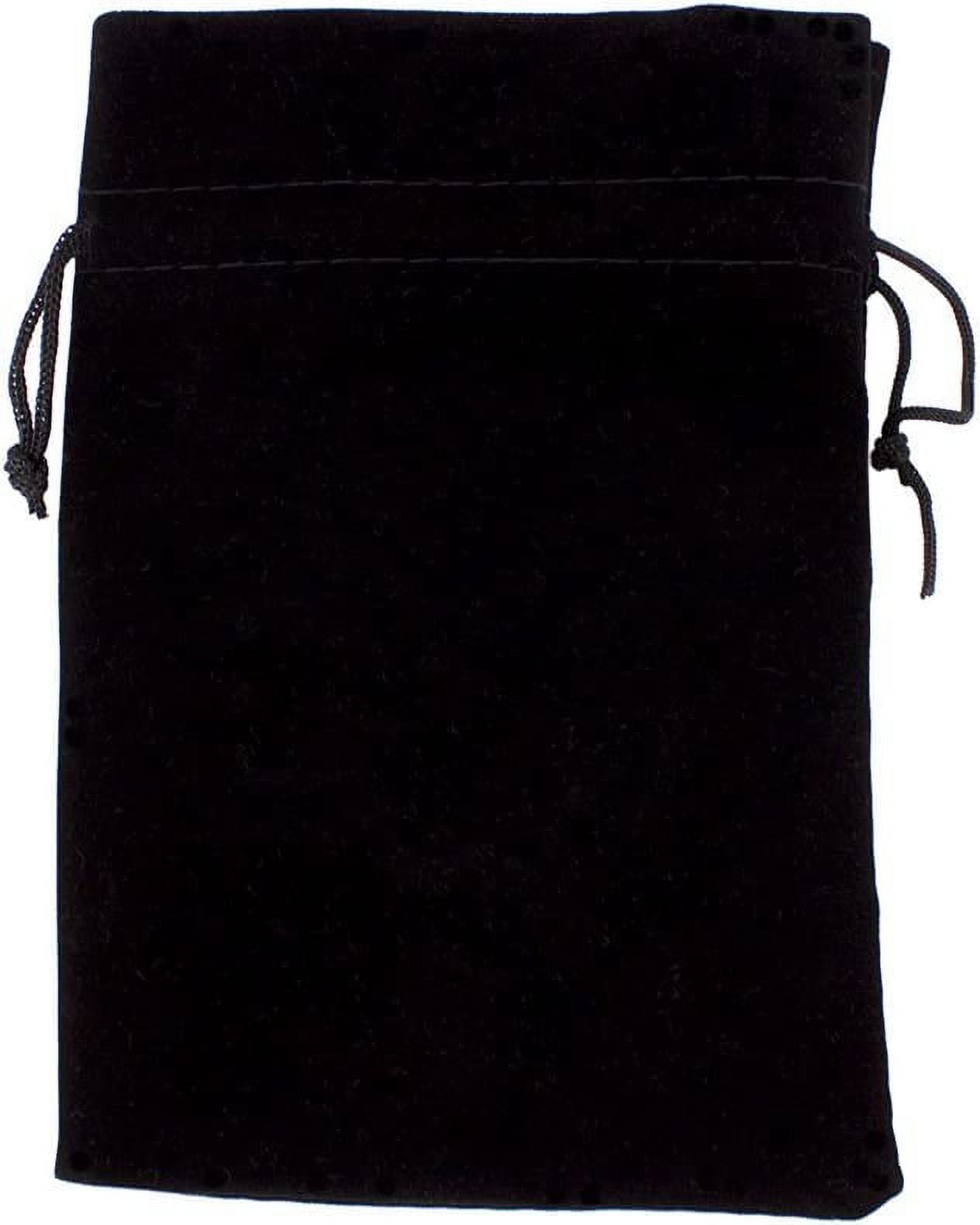 Wiz Dice Large 7” x 5” Black Velour Pouch with Drawstring - Walmart.com
