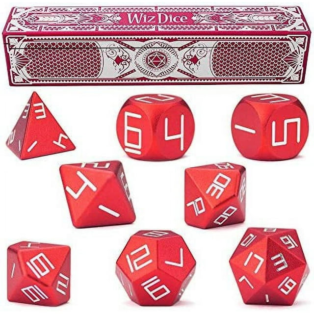 Wiz Dice Masterwork Series - Sharp-Edged Metal Dice Set for Tabletop ...