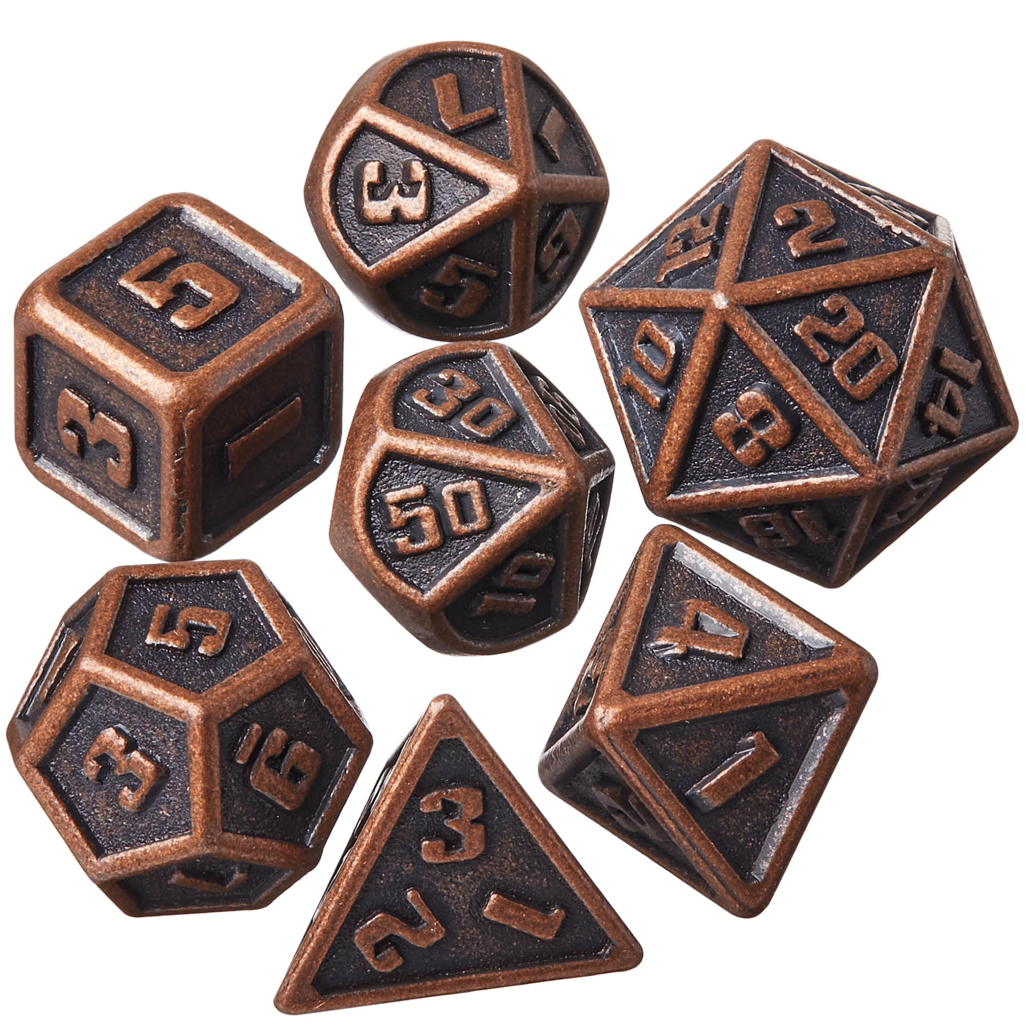 Wiz Dice - Metal Dice Set - DND Dice Set for Tabletop RPG Adventure ...