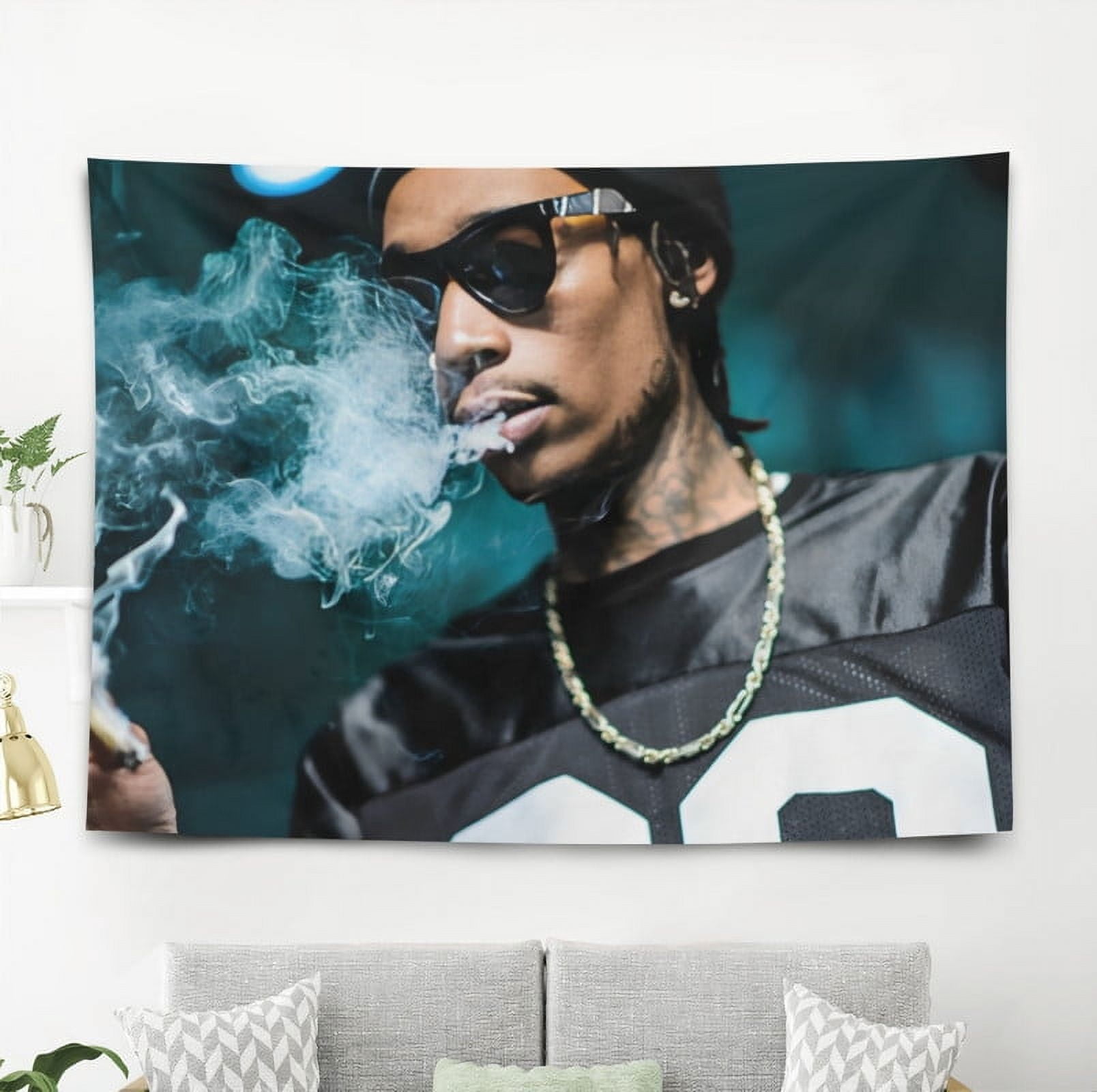 Wiz Khalifa Tapestry Gift Wall Hanging Backdrop for Room Bedroom Girls ...