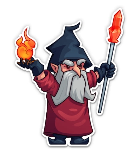 Wizard - 12" Vinyl Sticker Waterproof Decal - Walmart.com