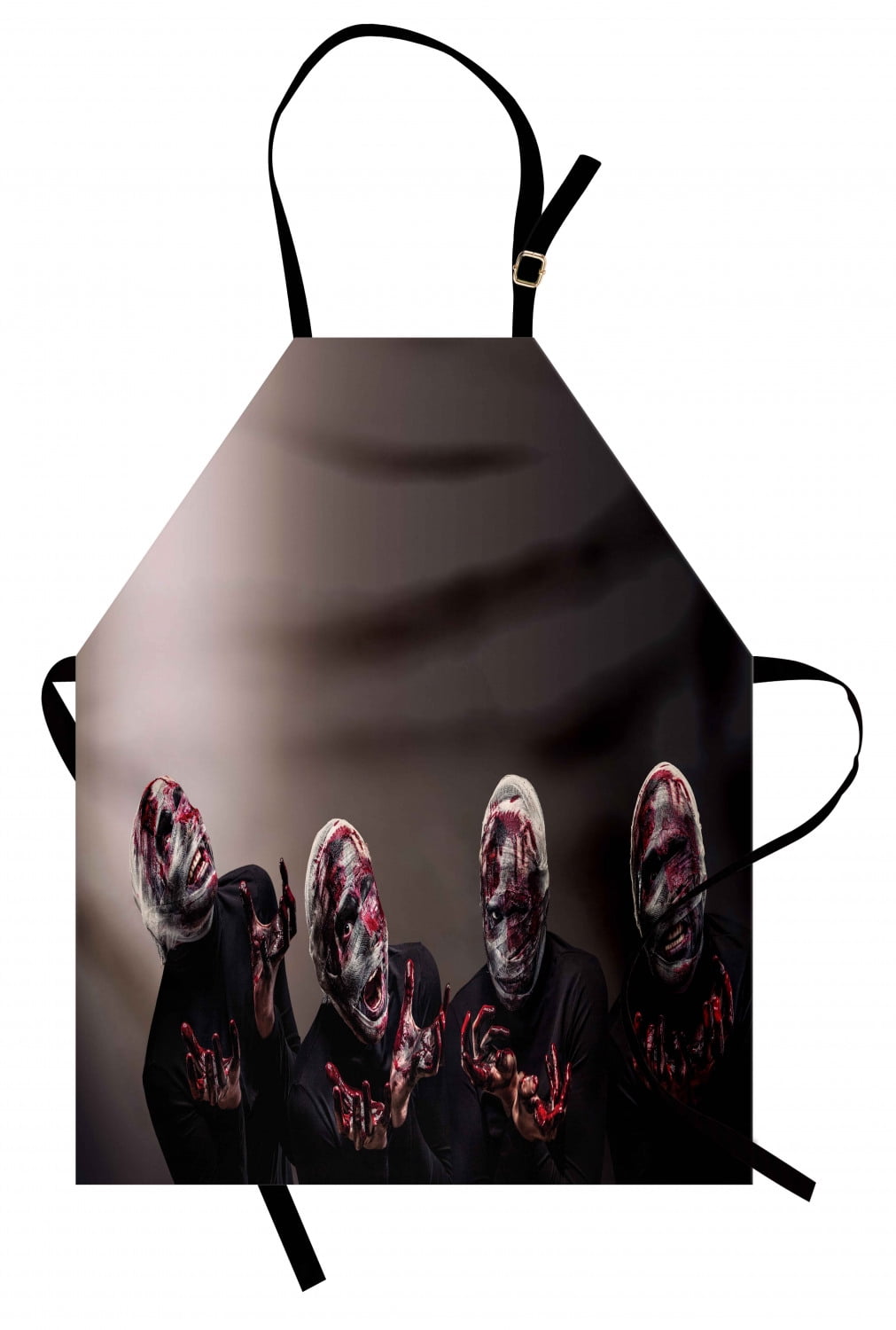 Wizard Apron Bloody Faces with Bandage of Screaming Zombie Looks Scary ...