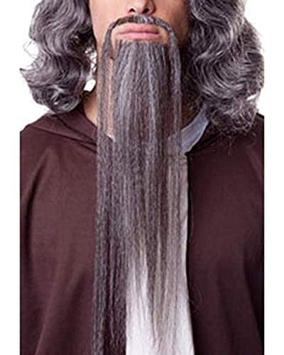 Wizard Beard Goatee Mustache Set Color White - Sepia Costume Wigs 15 ...