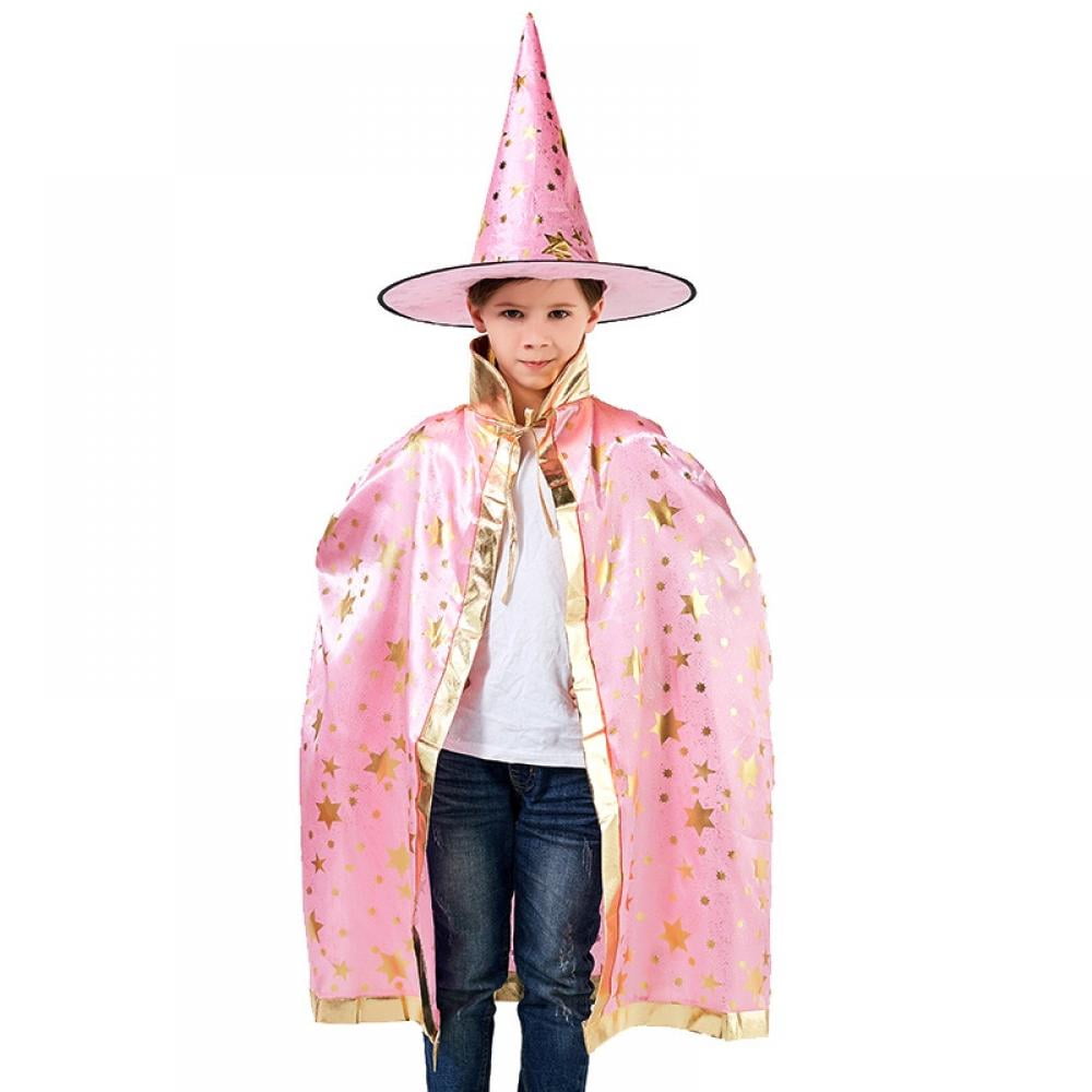 Wizard Cape with Witches Hat,Halloween Cape for Kids,Halloween kids ...