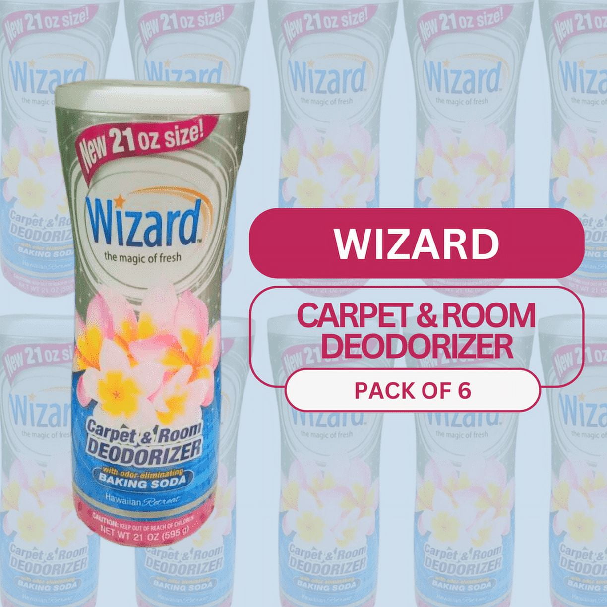 Wizard Carpet and Room Deodorizer, Hawaiian Retreat (21 oz., Pack of 6) - Walmart.com