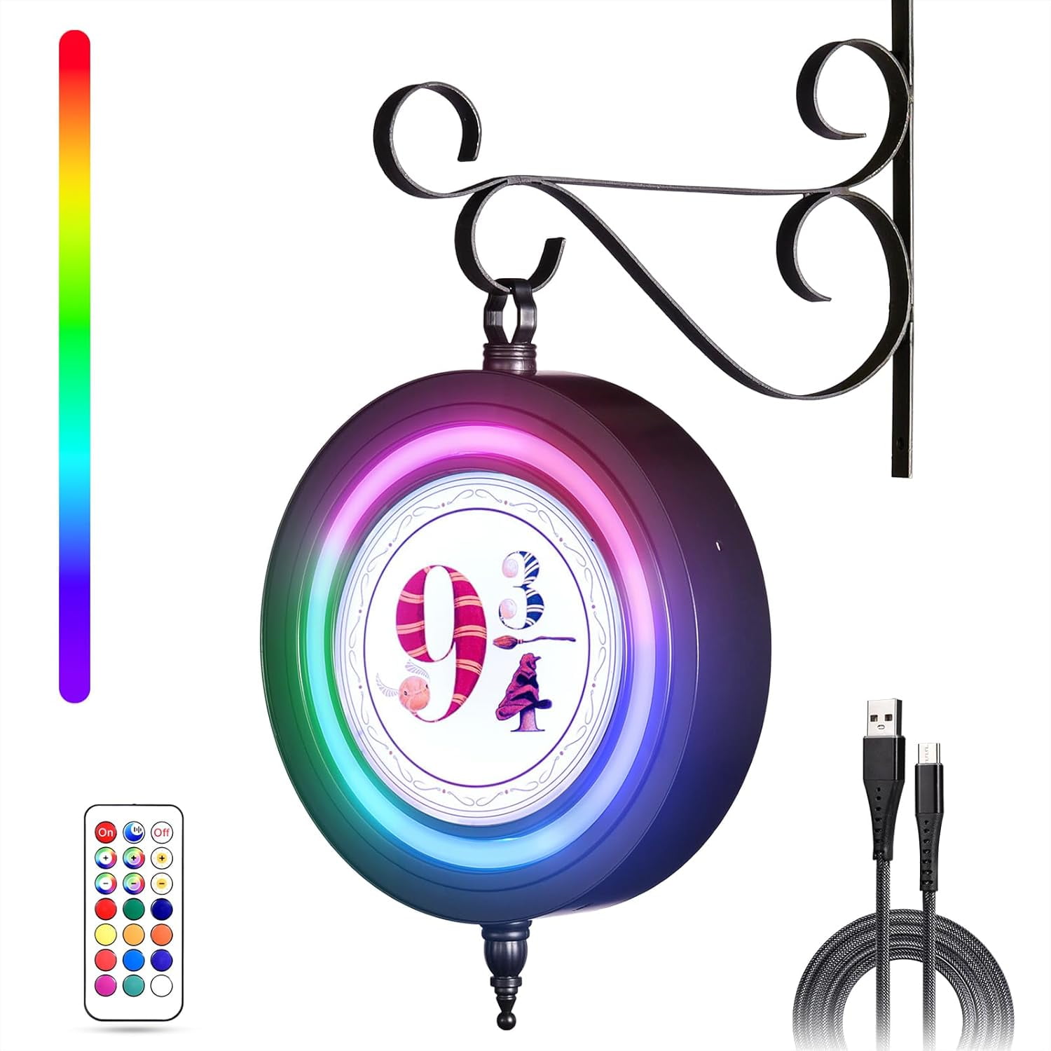 Wizard Decorations Night Lights: Platform 9 3/4 Sign Rechargeable Wall ...