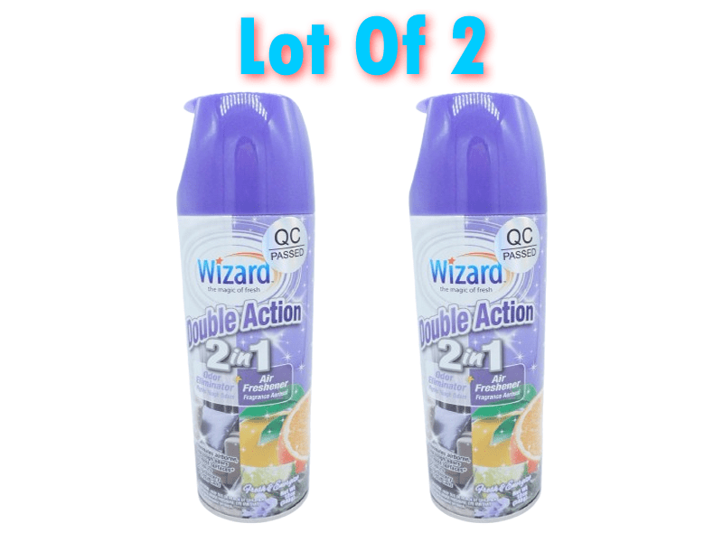 Wizard Double Action 2 in 1 Odor Neutralizer + Air Freshener, Fresh ...