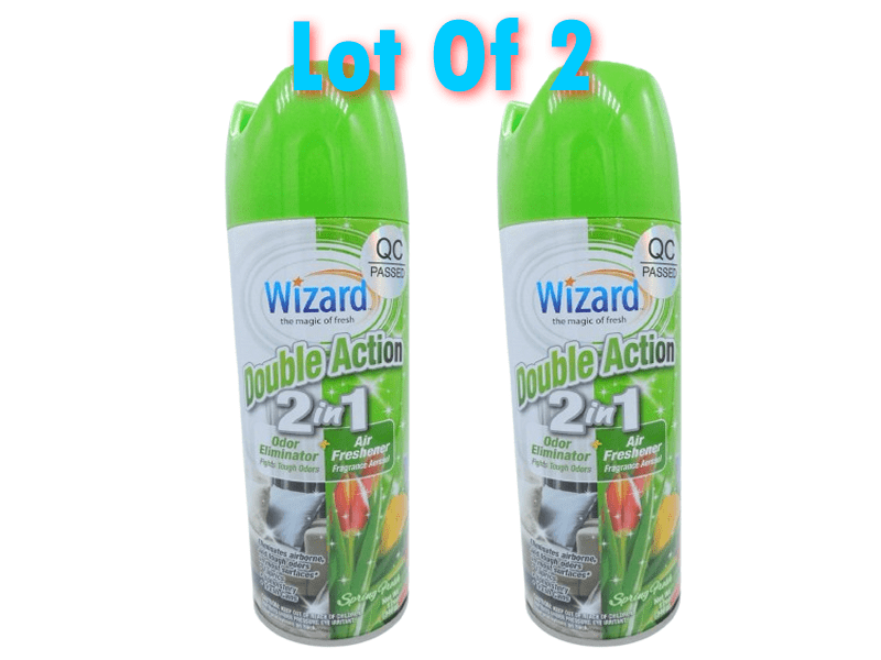 Wizard Double Action 2 in 1 Odor Neutralizer + Air Freshener, Spring ...