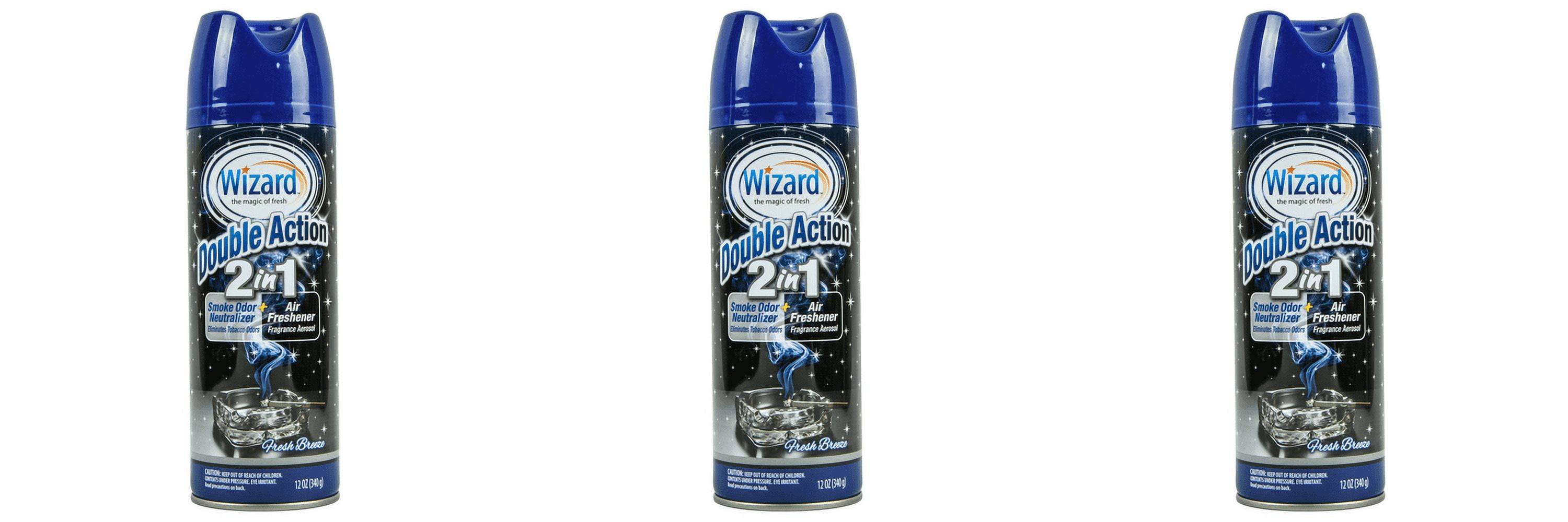 Wizard Double Action 2 in 1 Smoke Odor Neutralizer + Air Freshener 12 ...