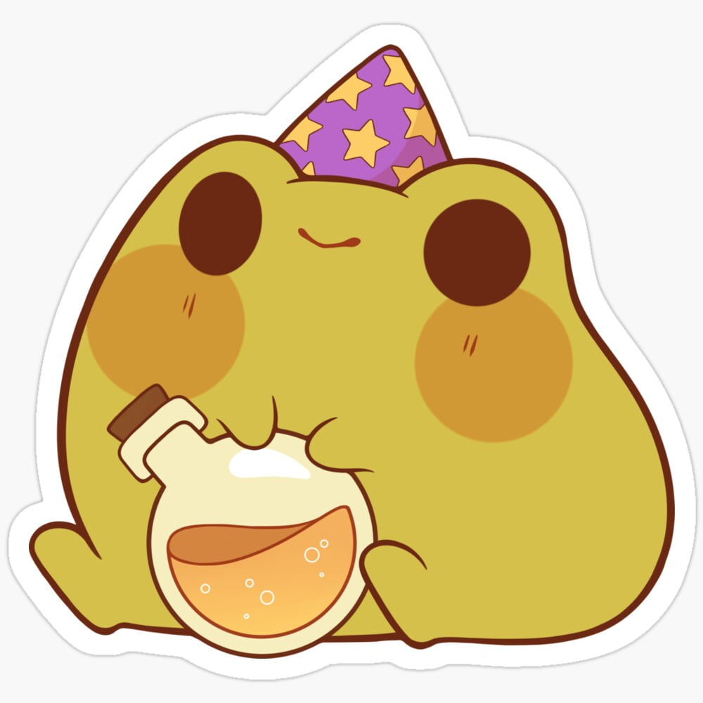 Wizard Frog With Potion Sticker Phone Decal Water Bottle Stickers Car ...