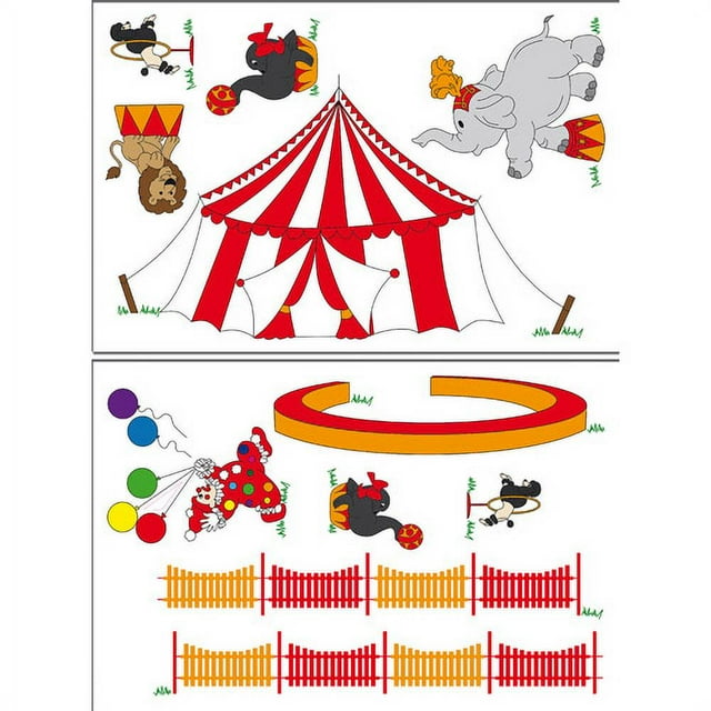 Wizard & Genius Circus, Circus Wall Decals - Walmart.com