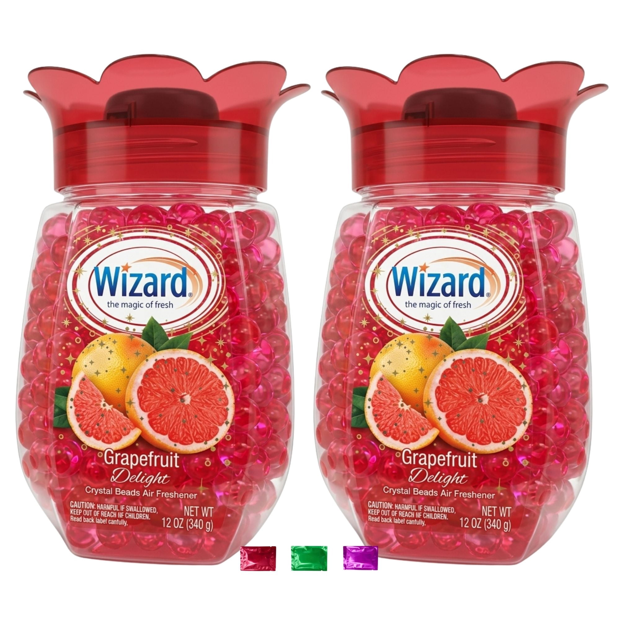 Wizard Grapefruit Delight Crystal Beads Air Freshener 12 Oz 2 Pack ...
