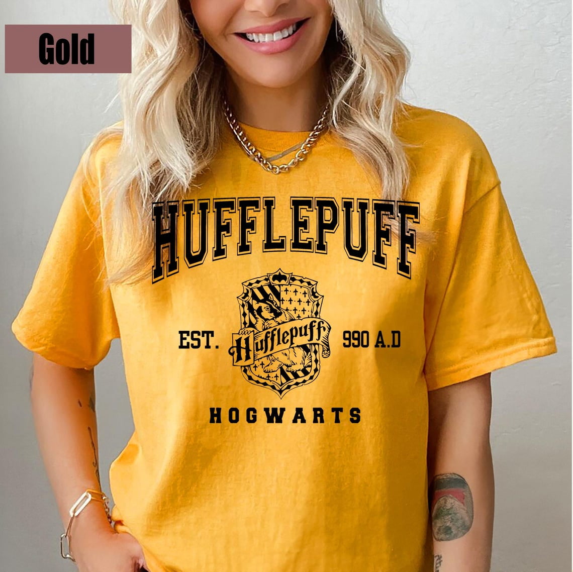 Wizard Houses Hufflepuff T-Shirt, Vintage Hogwarts Wizarding World ...