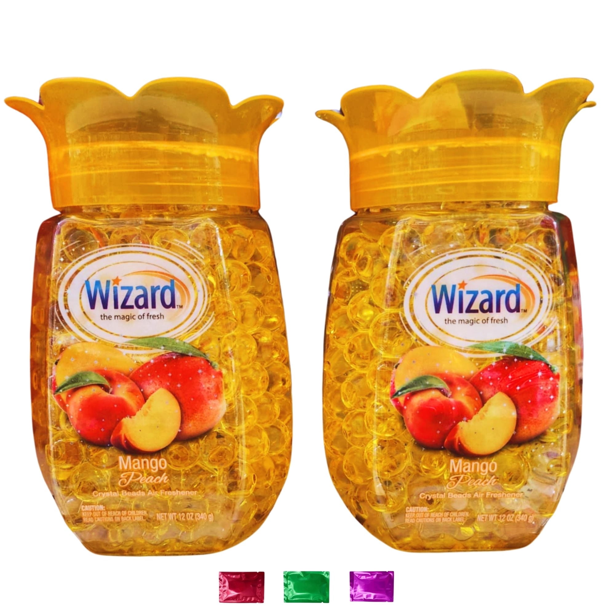 Wizard Mango Peach Crystal Beads Air Freshener 12 Oz 2 Pack, Long ...