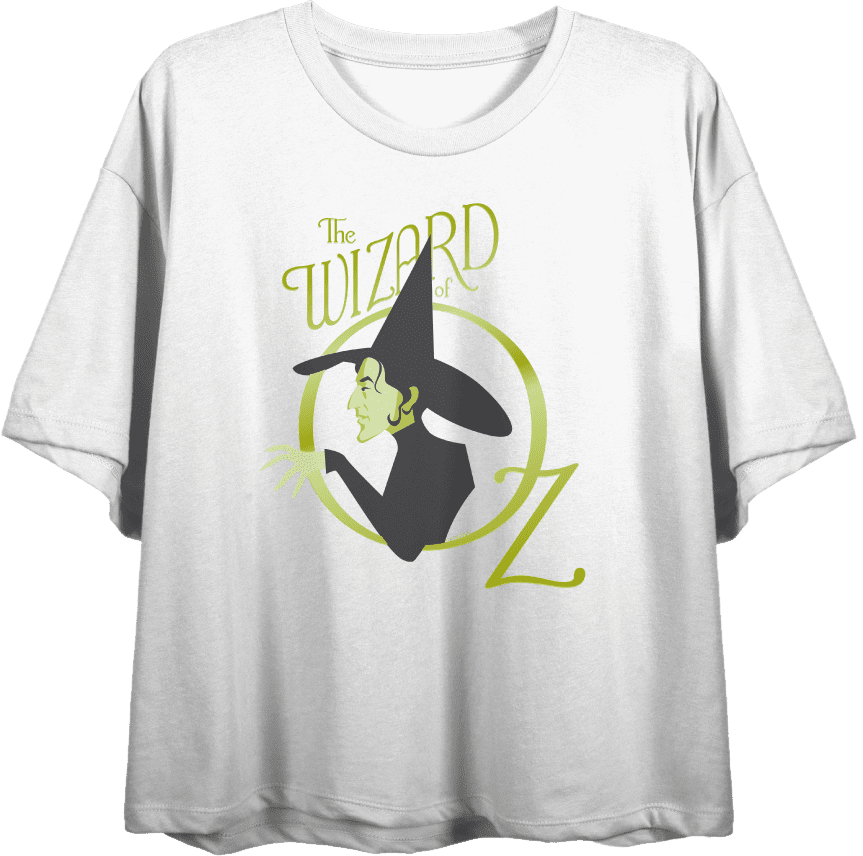 Wizard Of Oz Wicked Witch Logo Women's White Crew Neck Short Sleeve ...