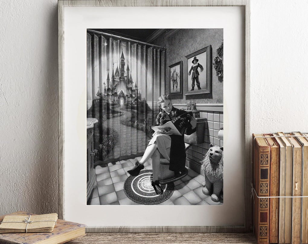 Wizard Of Oz Dorothy Bathroom Wall Art, Wizard Of Oz Bathroom Art ...