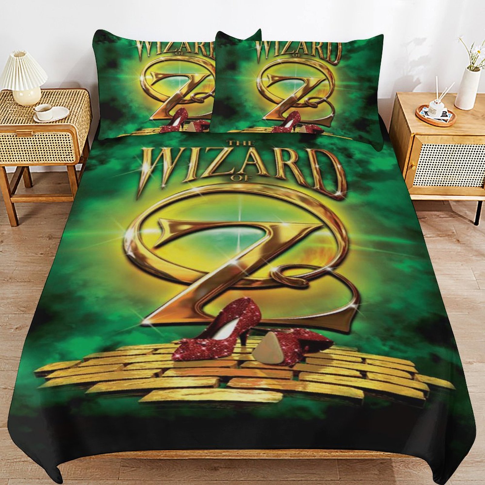 Wizard of O Duvet Cover Set Cartoon Print Bedding Set 3pcs for Kids ...