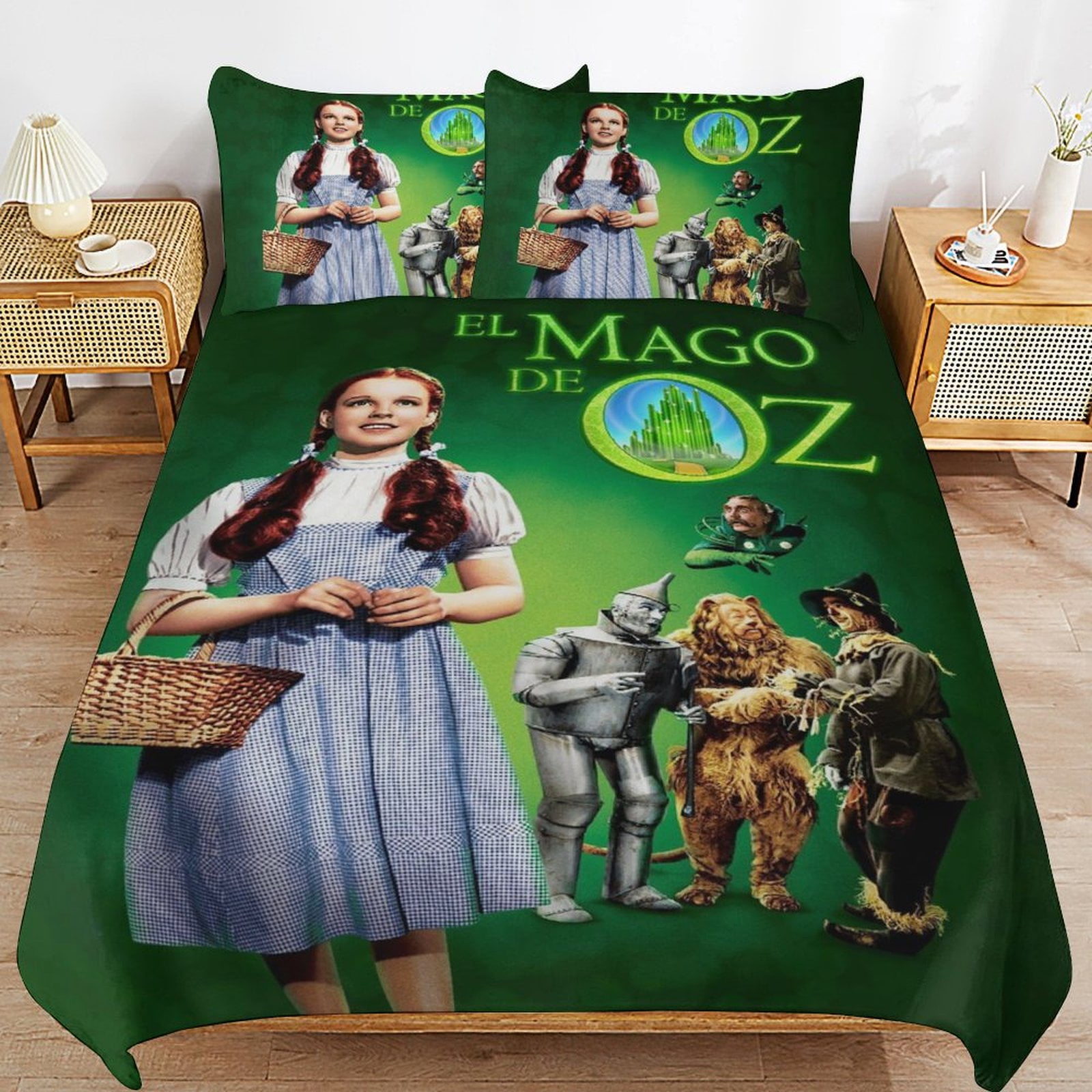 Wizard of O Duvet Cover Set Cartoon Print Bedding Set 3pcs for Kids ...